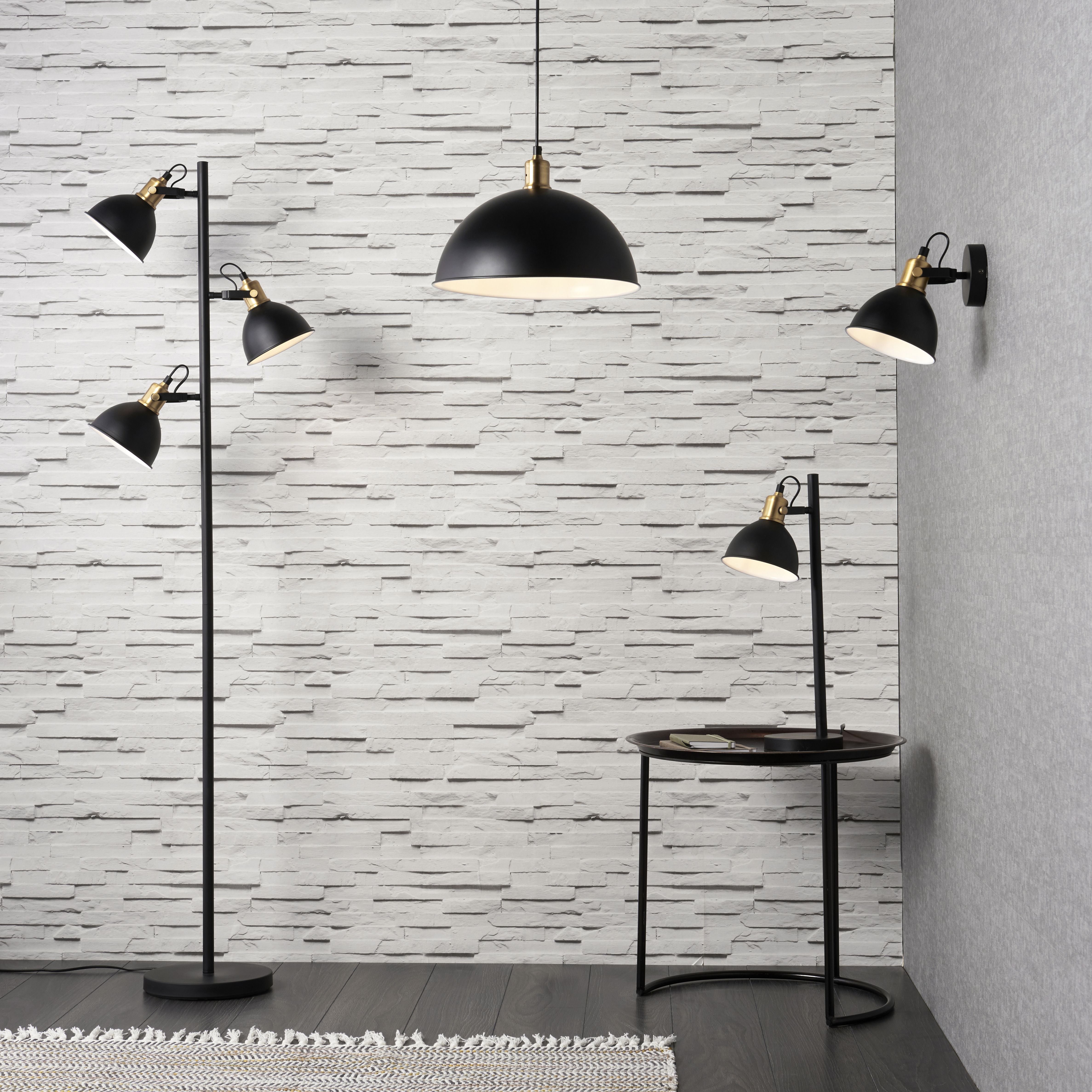 Acrobat Matt Black LED Wall light