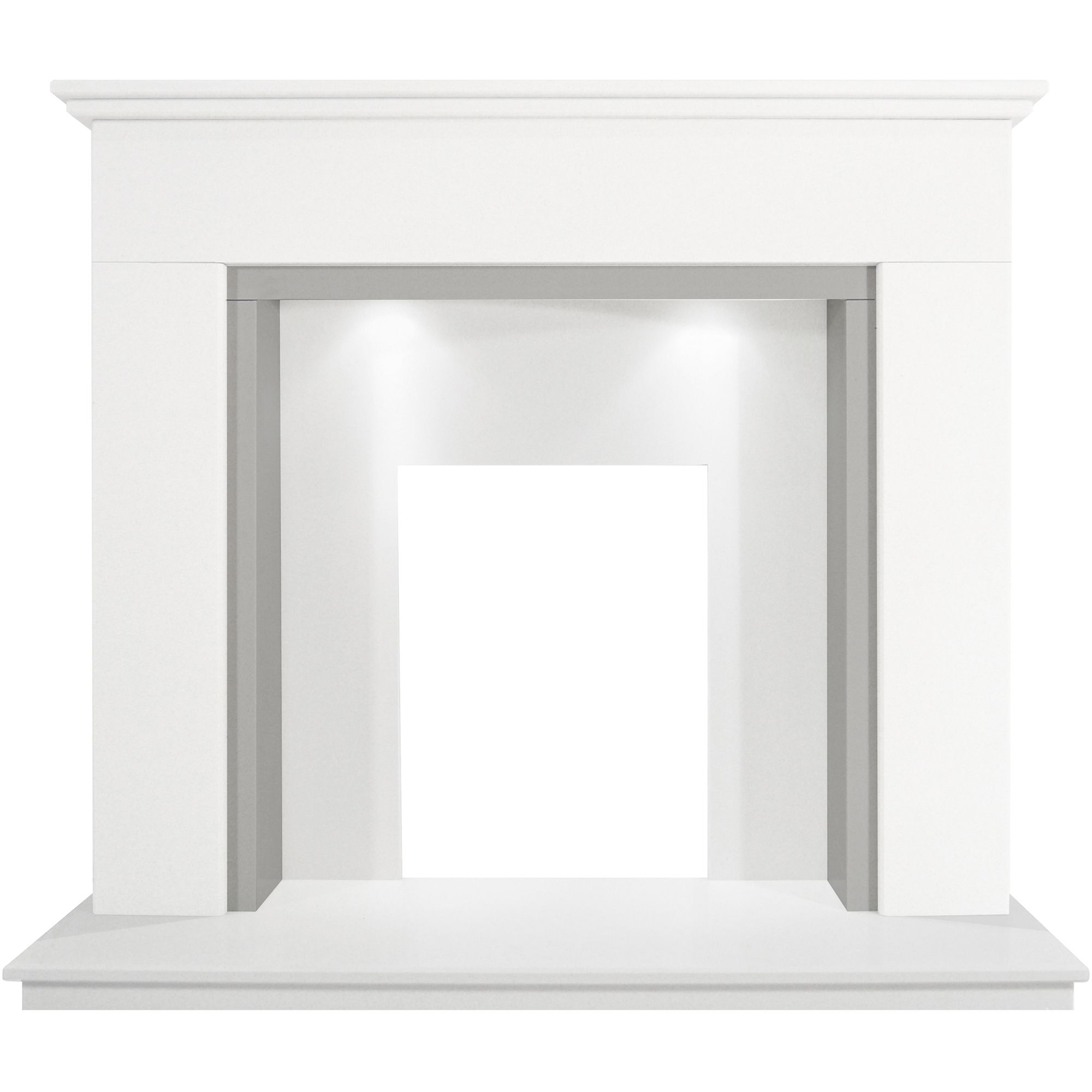 Adam Adam Morella Grey & white Fireplace surround set | DIY at B&Q