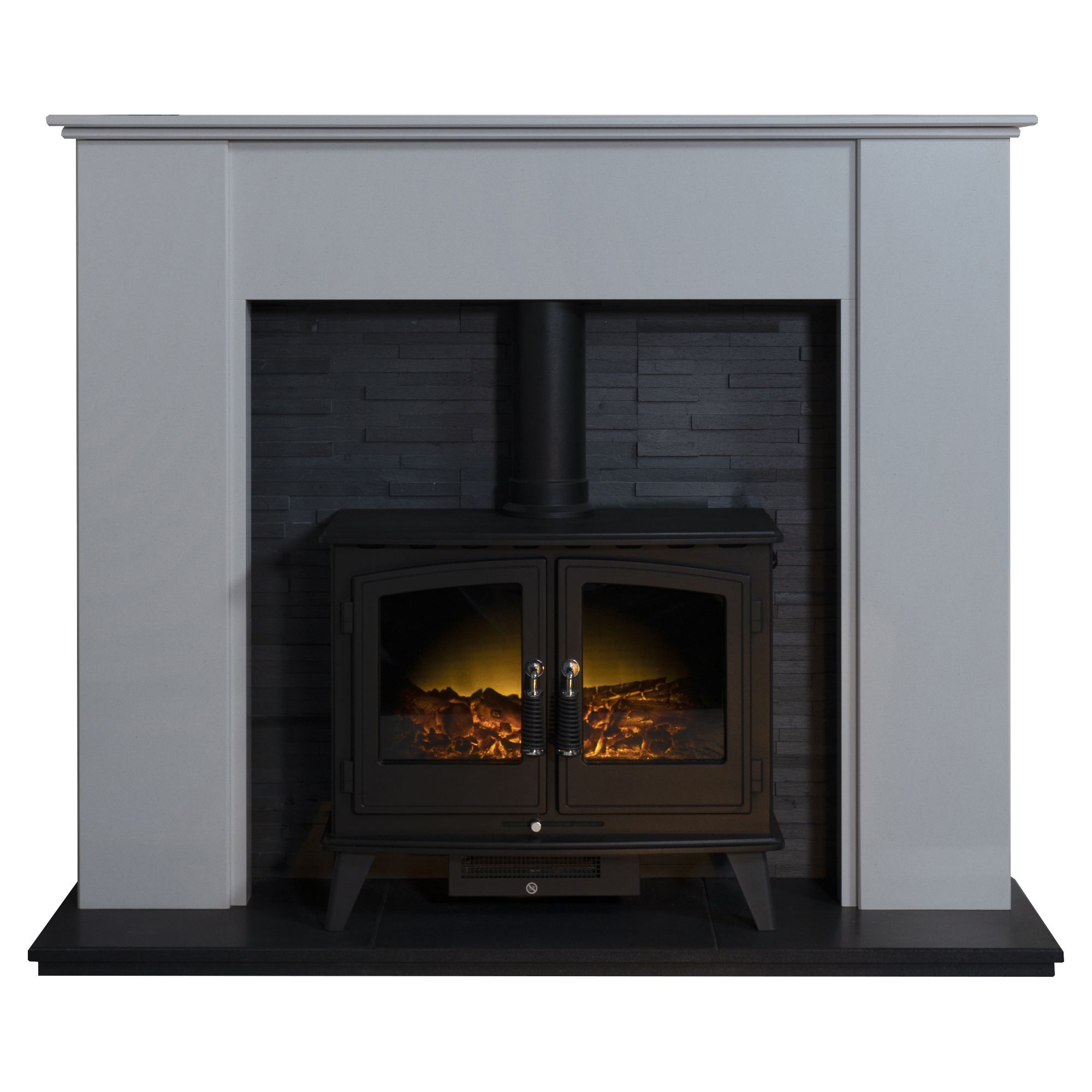 Adam Montara White, grey & black Stove suite | DIY at B&Q