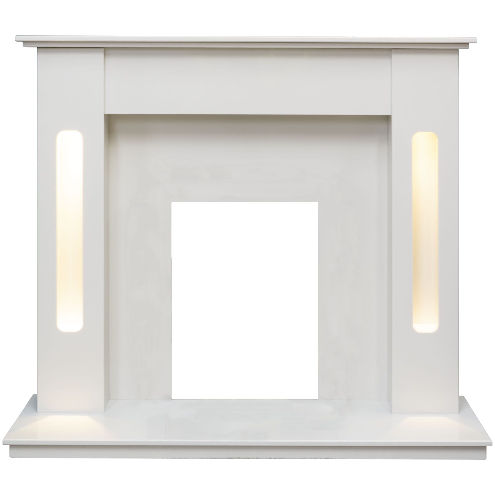Adam New York Crystal white Fire surround | DIY at B&Q