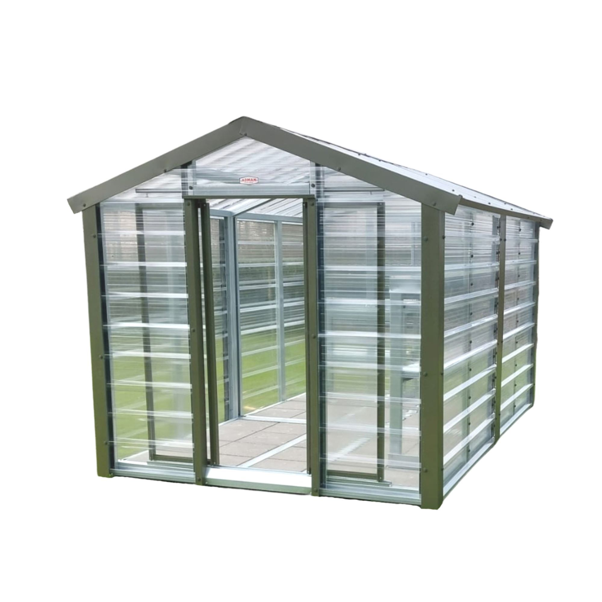 Adman Steel Sheds Multigrow 6.4x12 Greenhouse with Adjustable vent ...