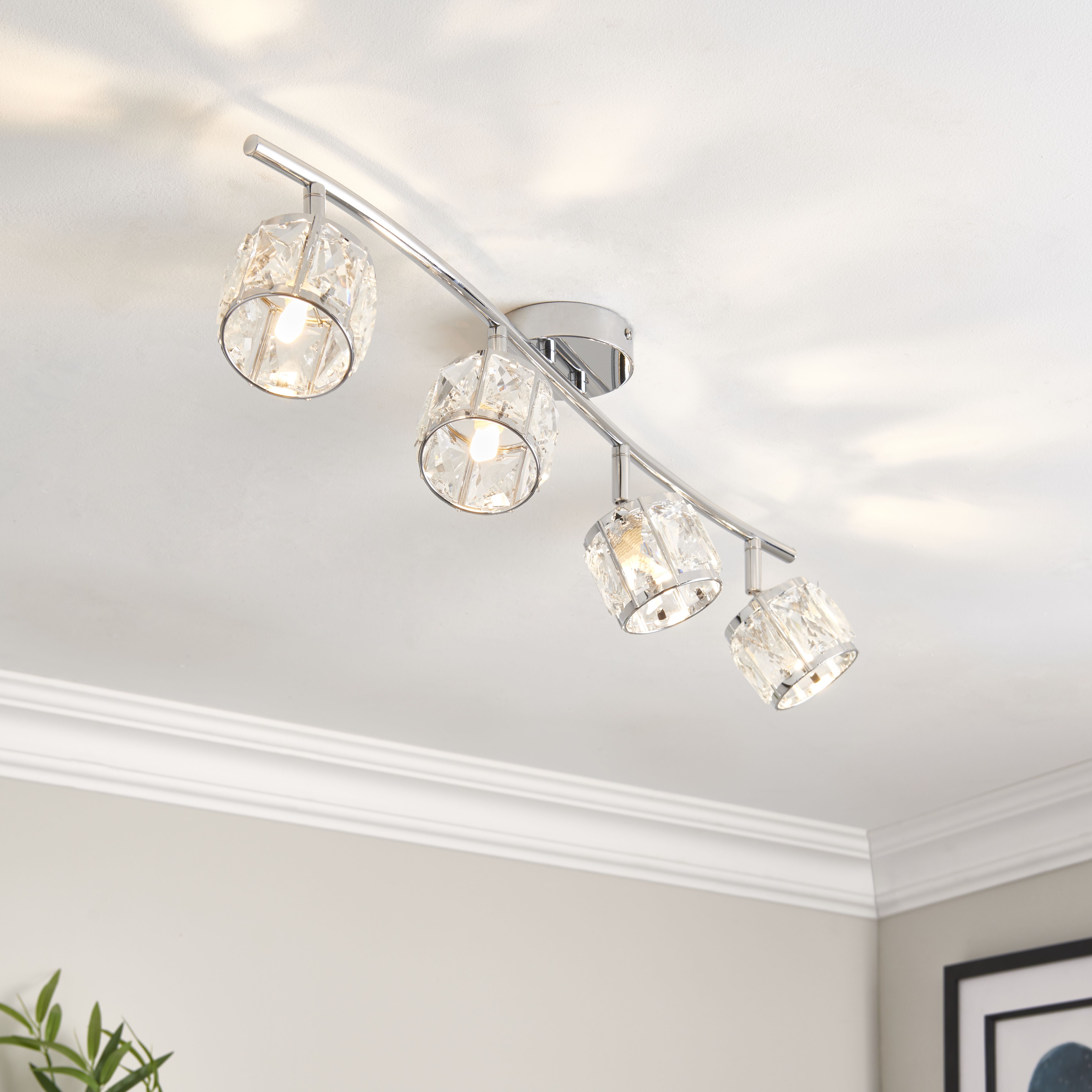 Alaska Chrome effect 4 Light Spotlight bar