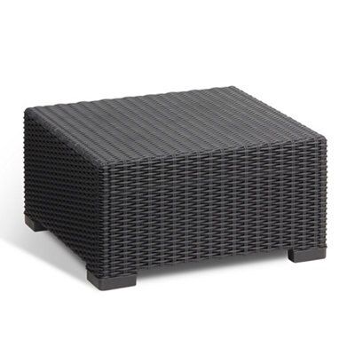 Allibert California Plastic Graphite 4 seater Square Table