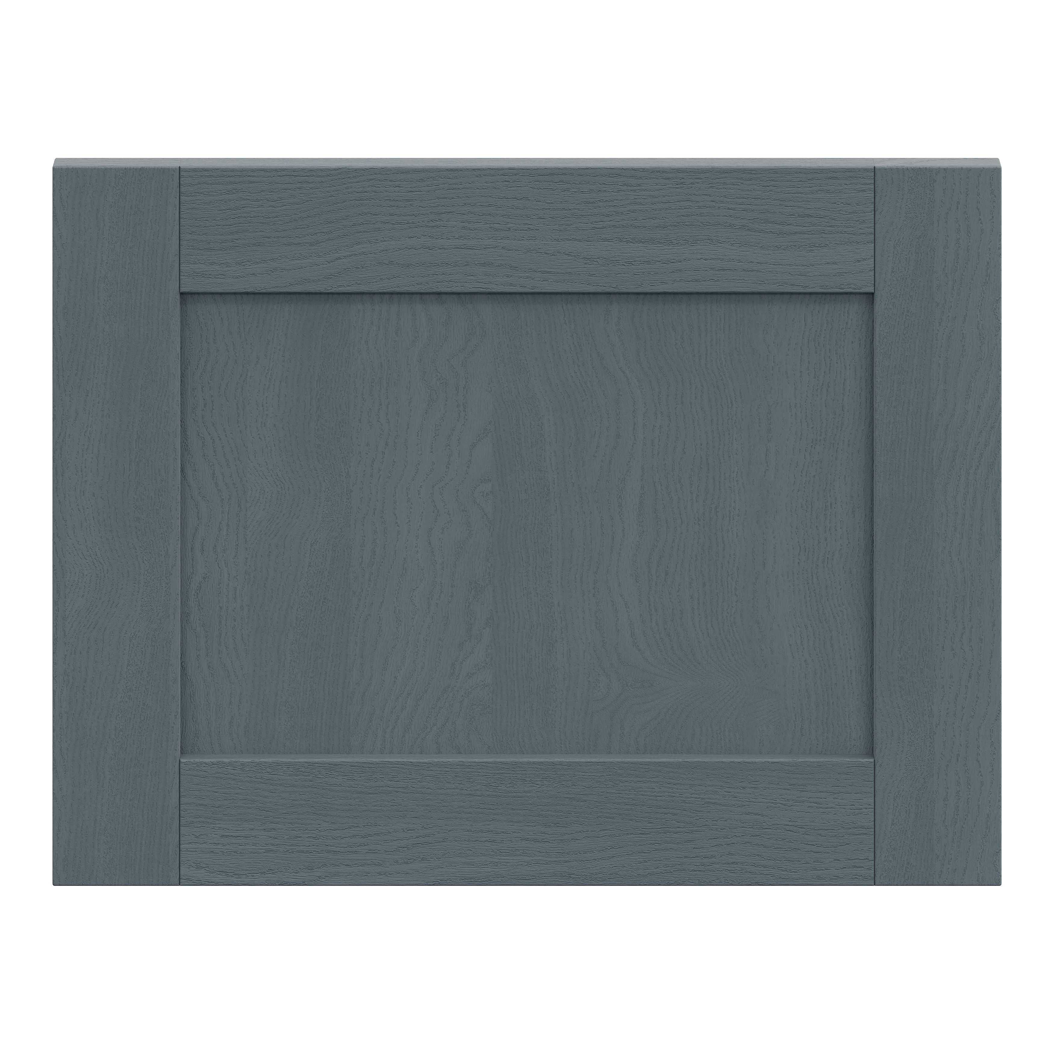 Alpinia Matt dusk blue wood effect Shaker Appliance Cabinet door (W ...