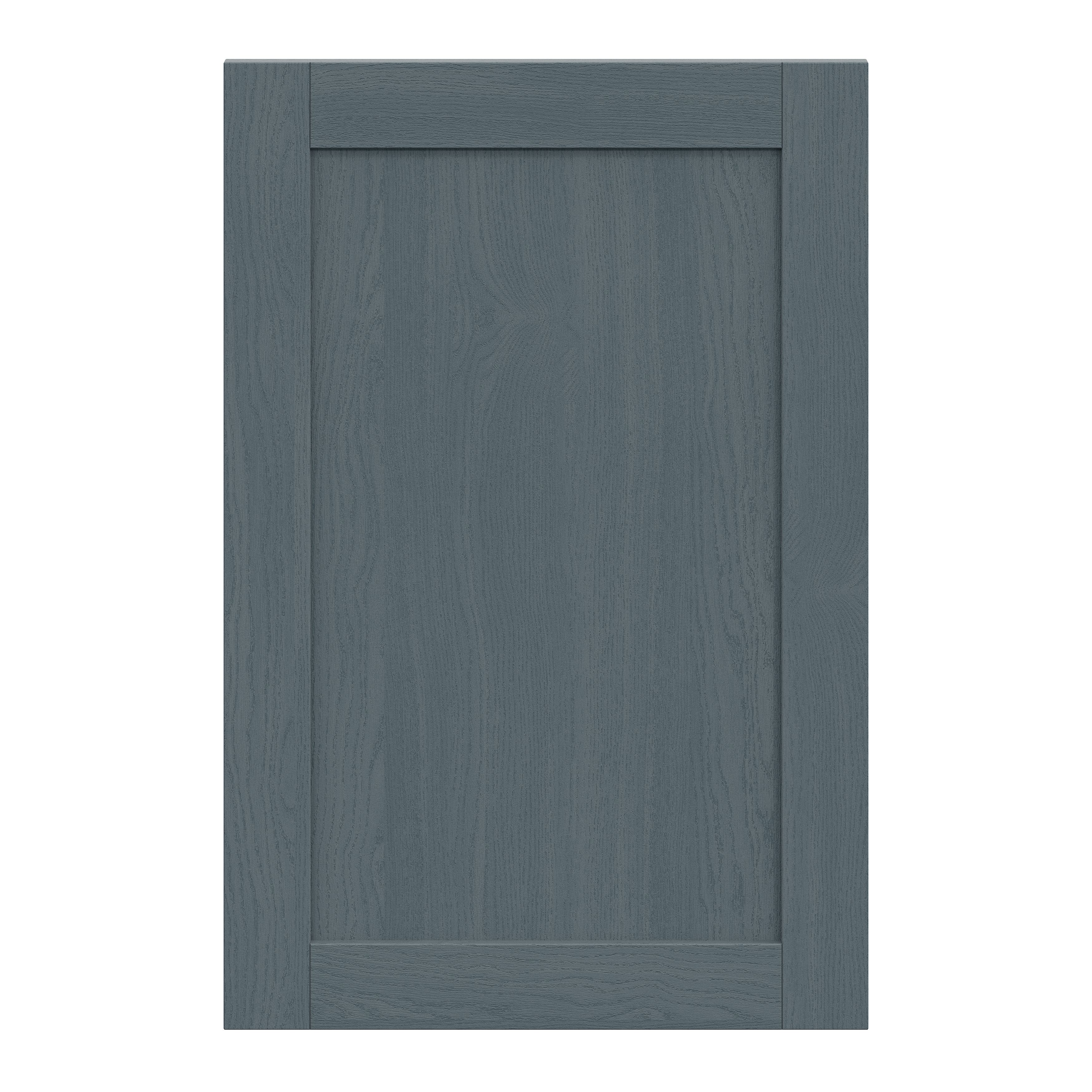 Alpinia Matt dusk blue wood effect Shaker Tall wall Cabinet door (W ...