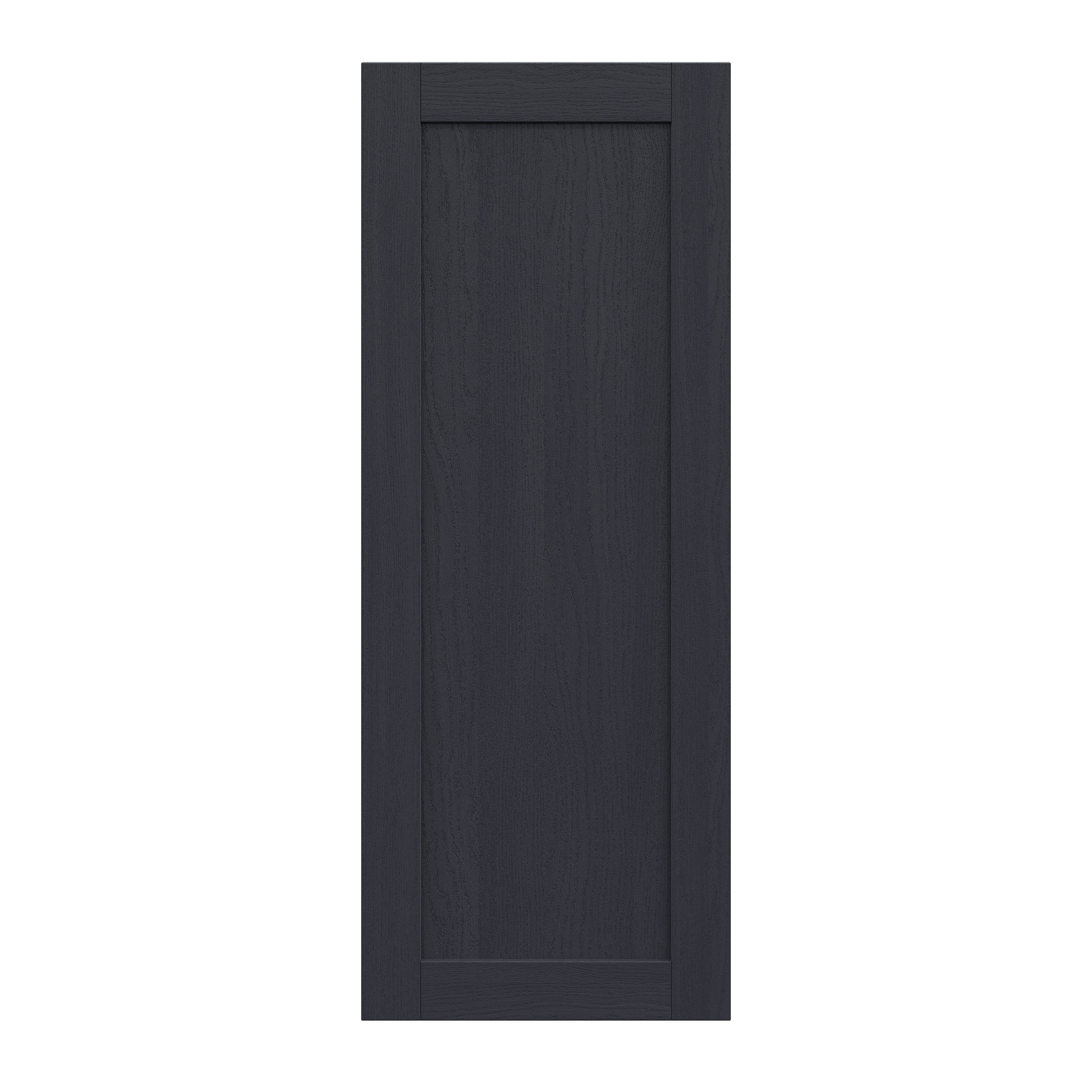 Alpinia Matt midnight navy wood effect Shaker 70:30 Larder Cabinet door ...