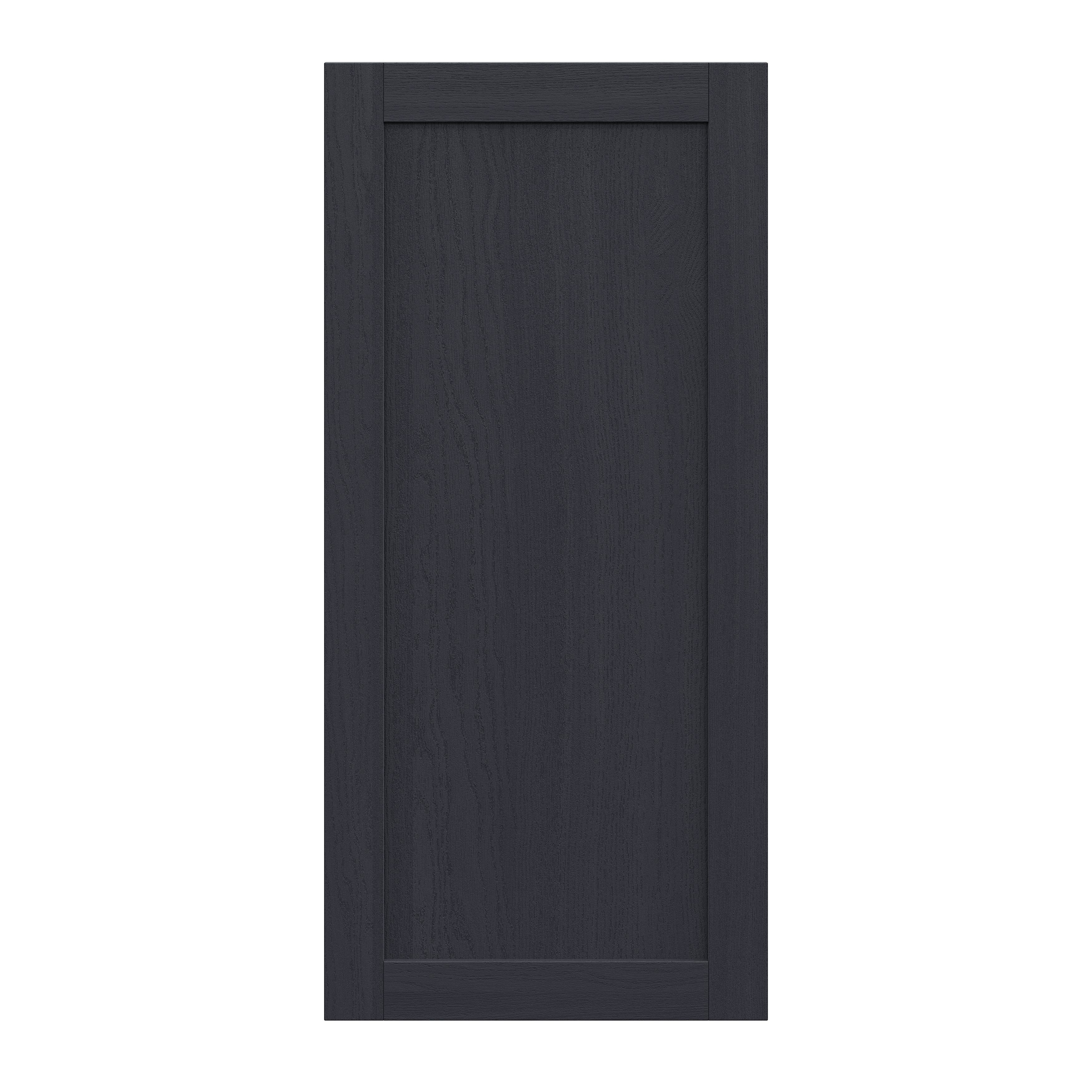 Alpinia Matt midnight navy wood effect Shaker 70:30 Larder/fridge ...