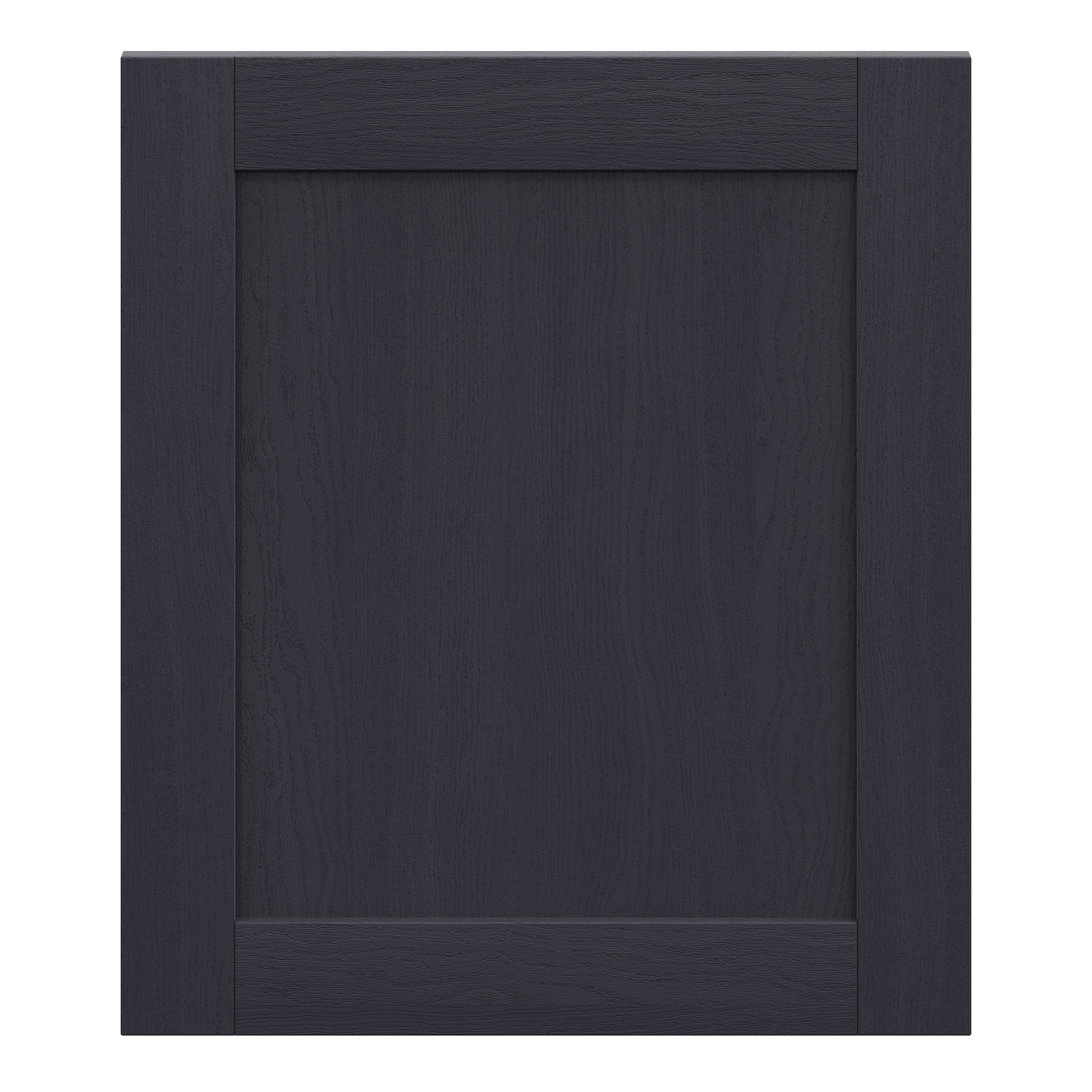 Alpinia Matt midnight navy wood effect Shaker Appliance Cabinet door (W ...