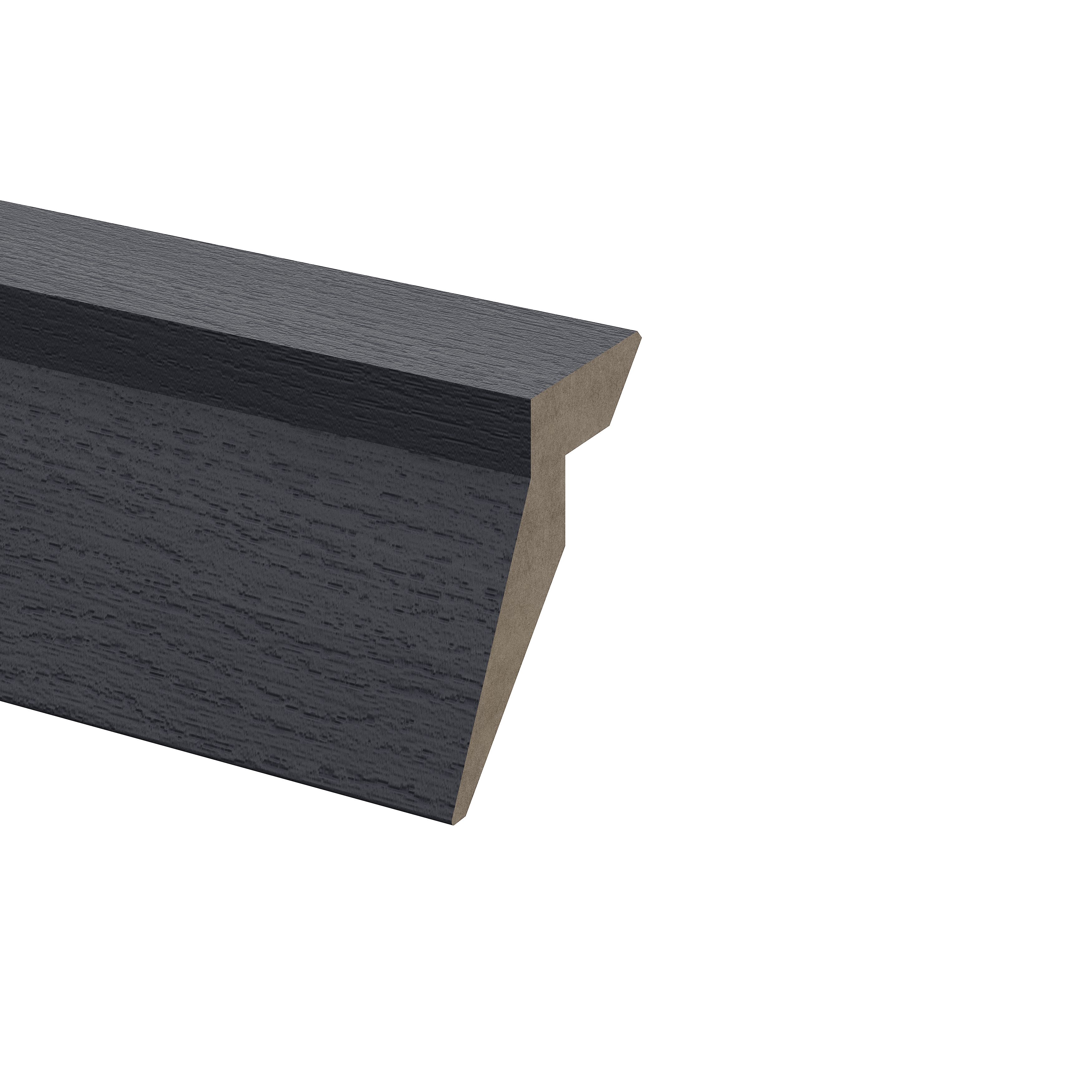 Alpinia Matt midnight navy wood effect Shaker Cornice, (L)2400mm (H)75mm