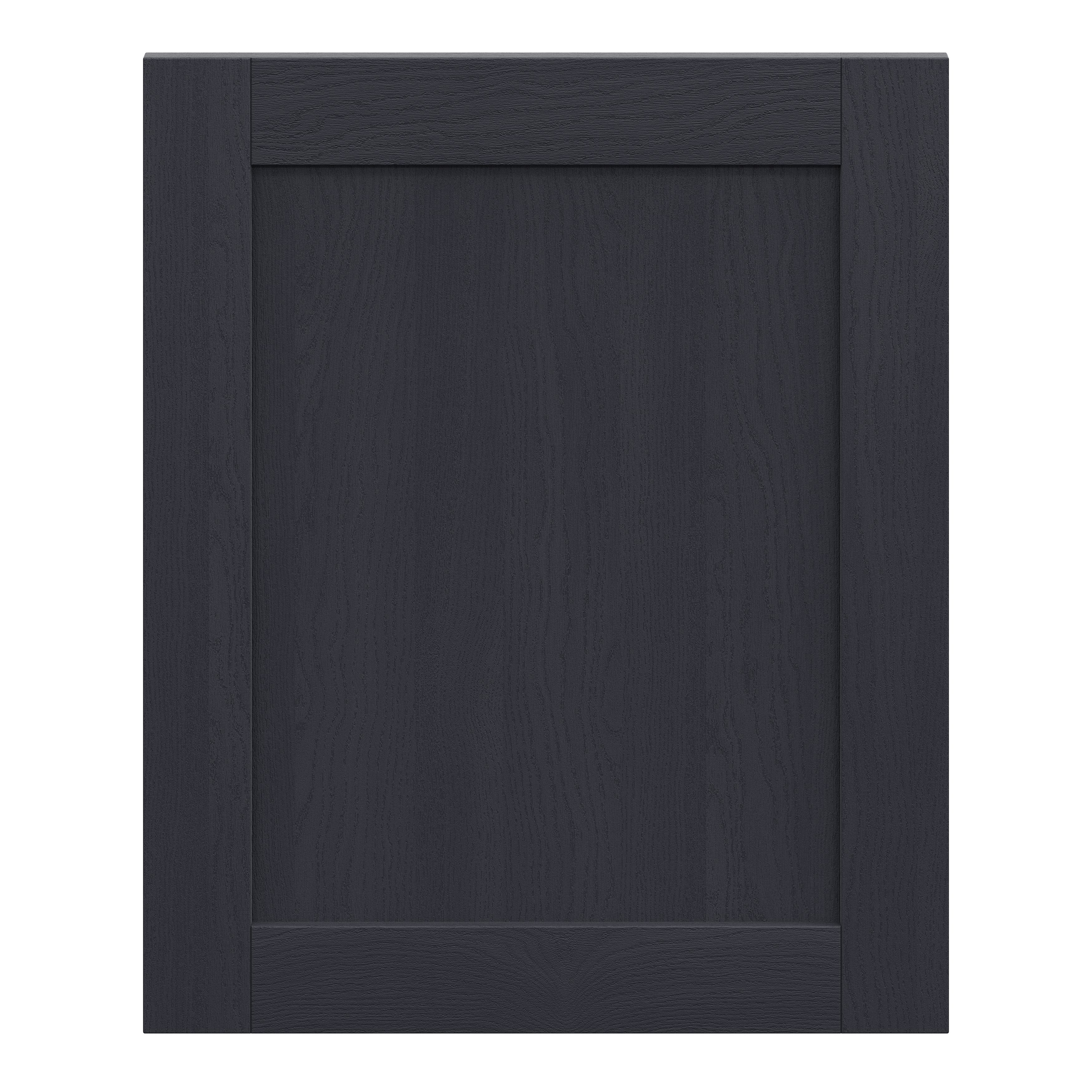 Alpinia Matt midnight navy wood effect Shaker Tall appliance Cabinet ...