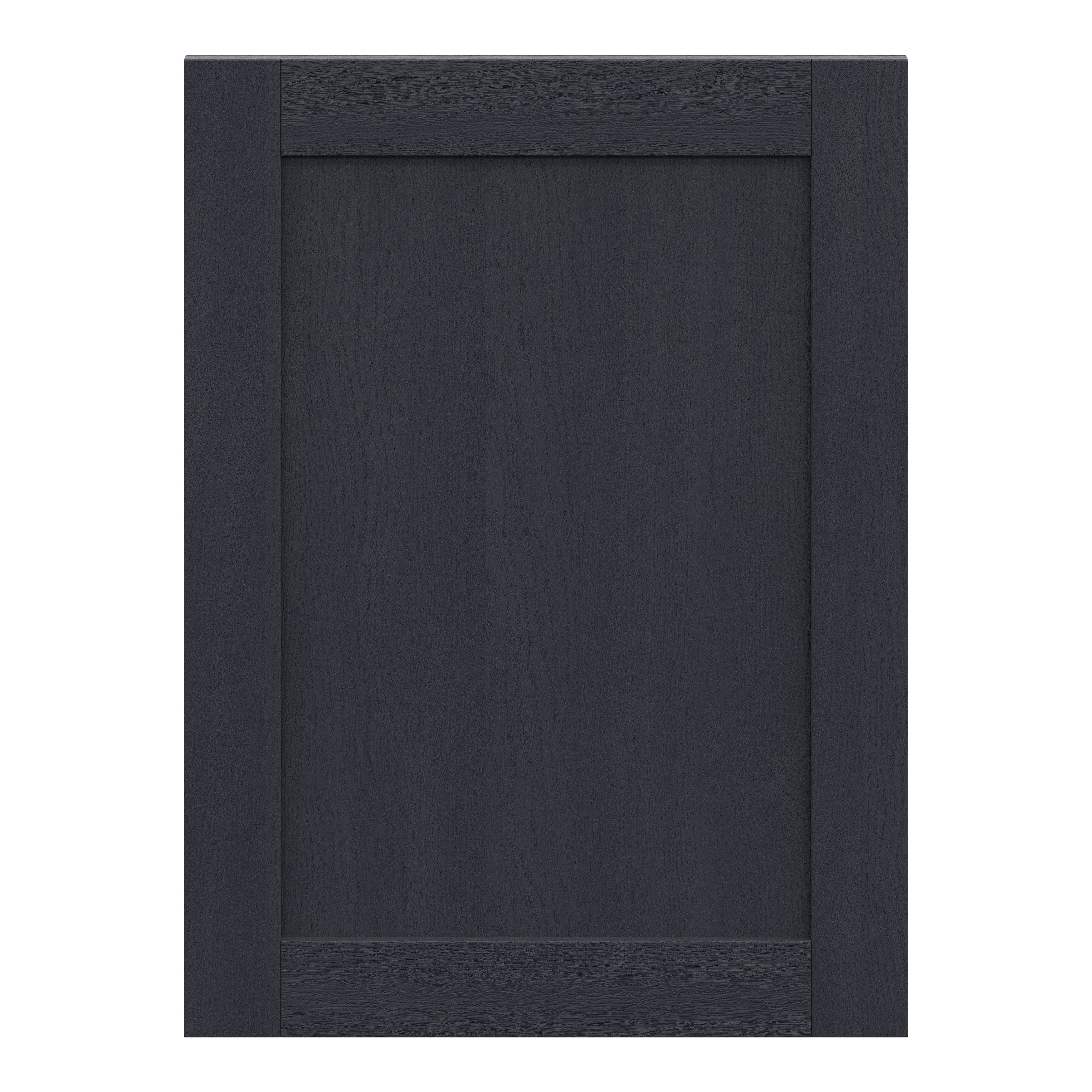 Alpinia Matt midnight navy wood effect Shaker Tall appliance Cabinet ...