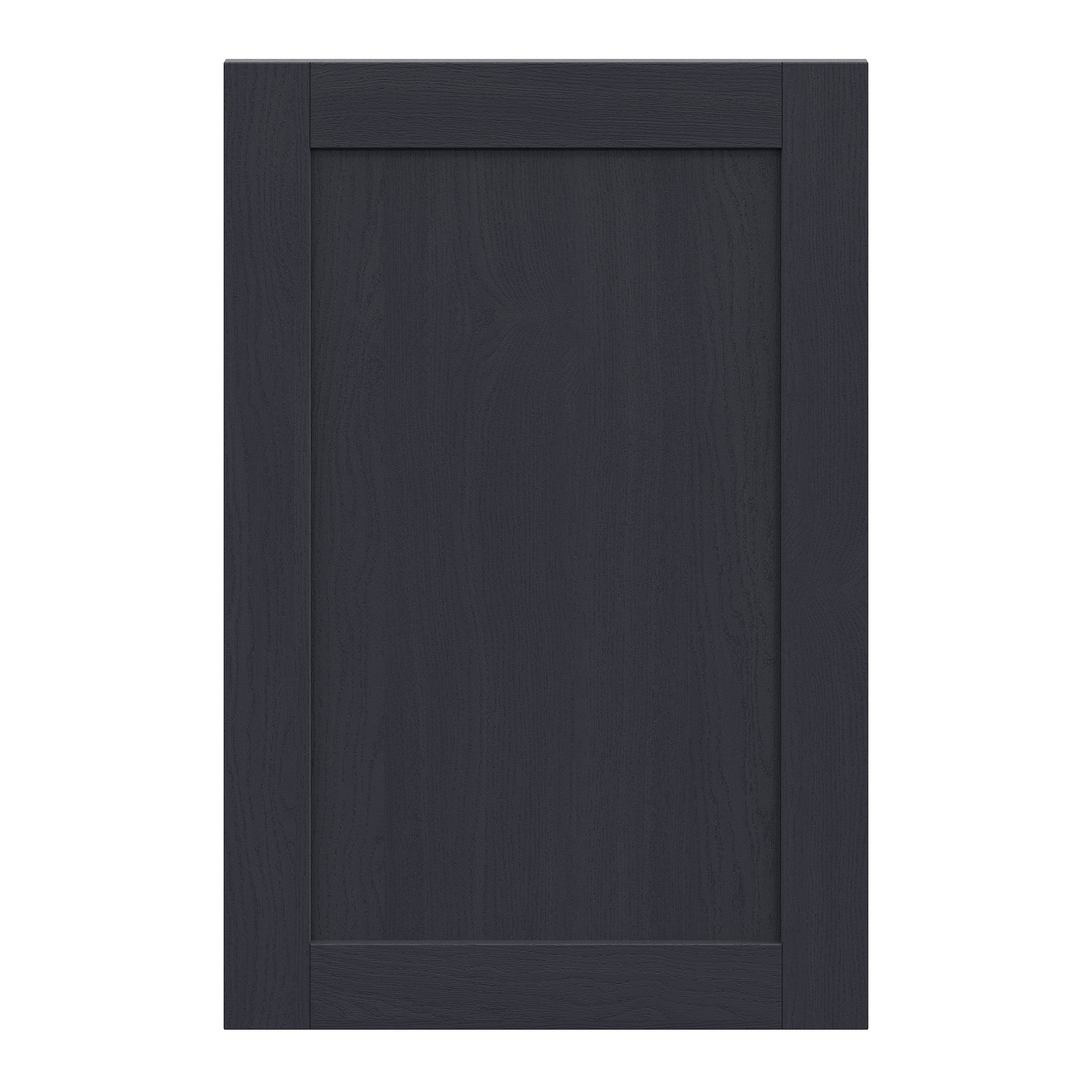 Alpinia Matt midnight navy wood effect Shaker Tall wall Cabinet door (W ...
