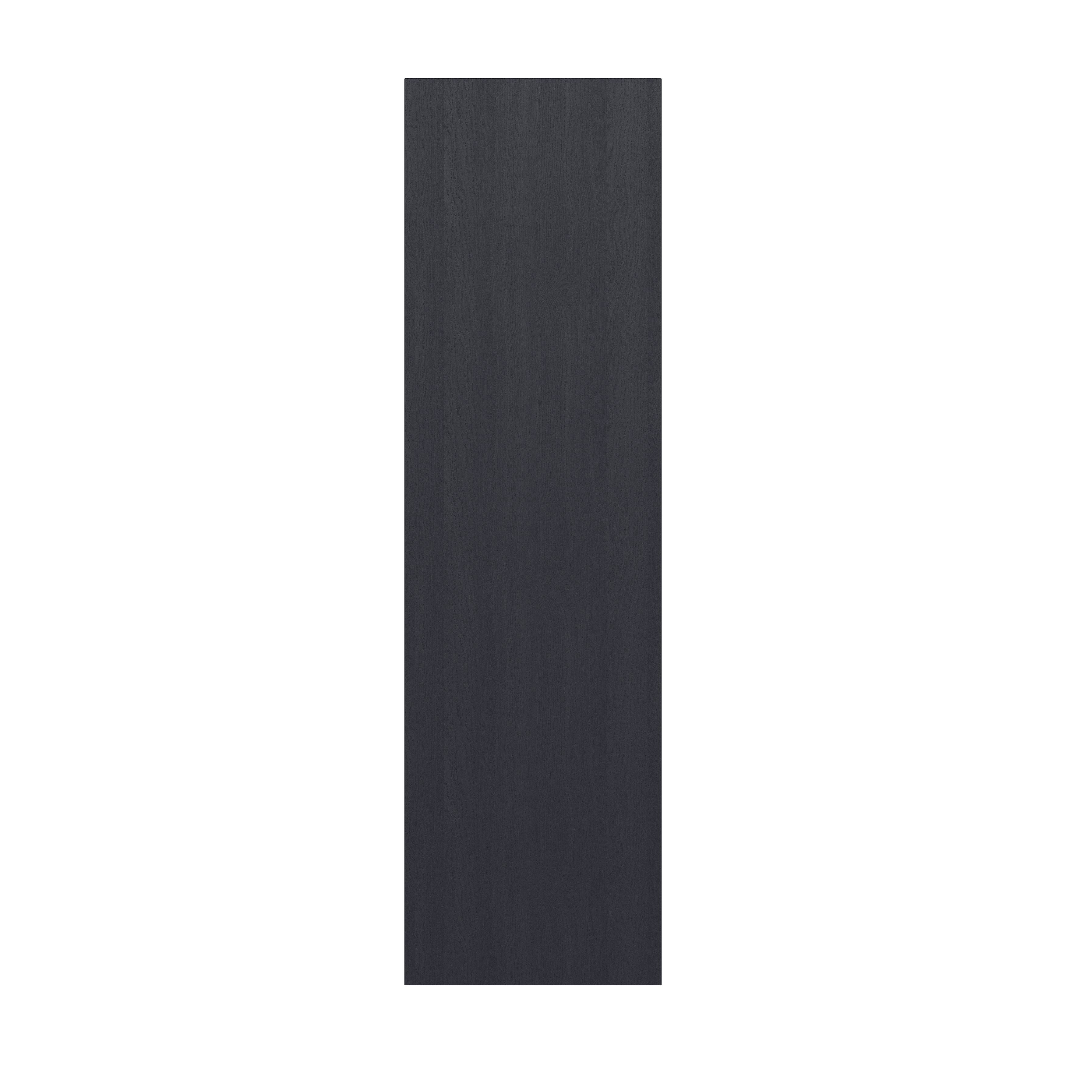 Alpinia Matt midnight navy wood effect Standard End panel (H)2010mm (W ...