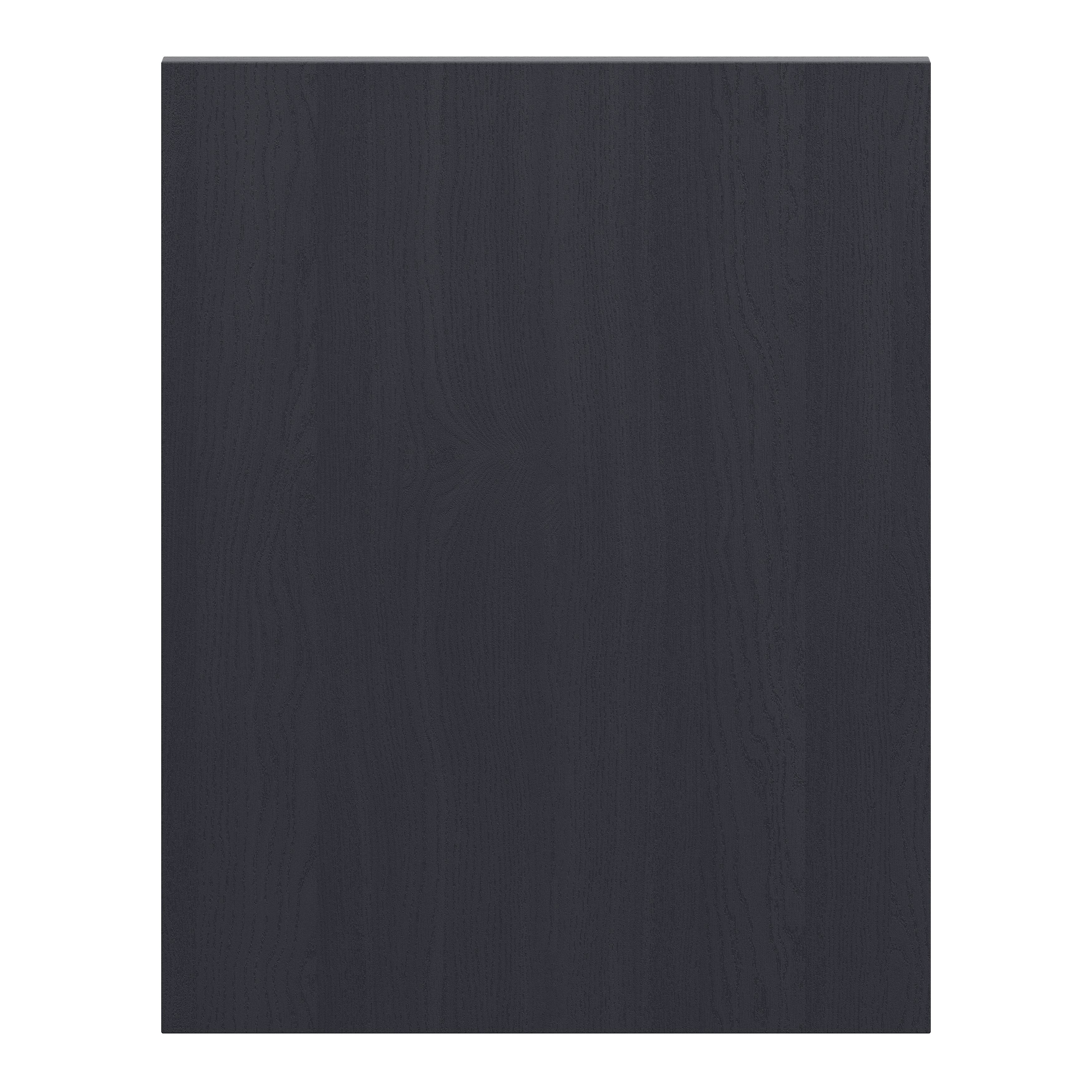 Alpinia Matt midnight navy wood effect Standard RH Drawer end panel (H ...