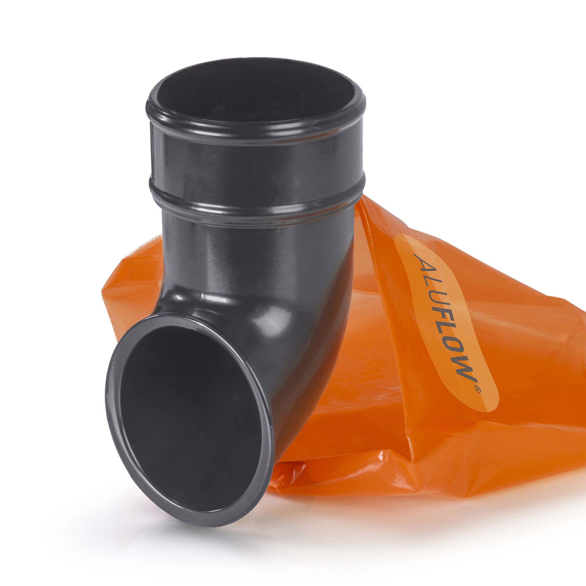 Aluflow Grey Round Gutter shoe (L)150mm (Dia)74mm | DIY at B&Q