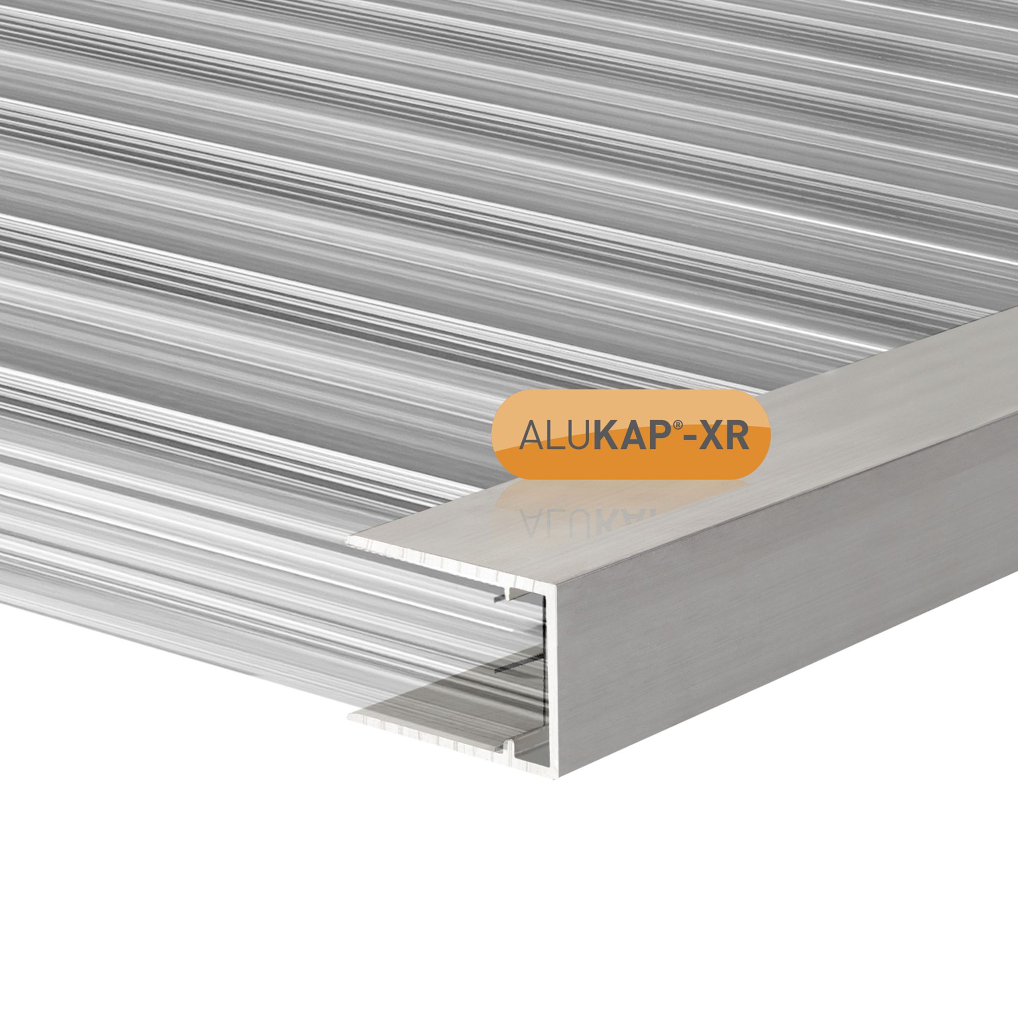 Alukap Silver 16mm Capping strip (W)16mm