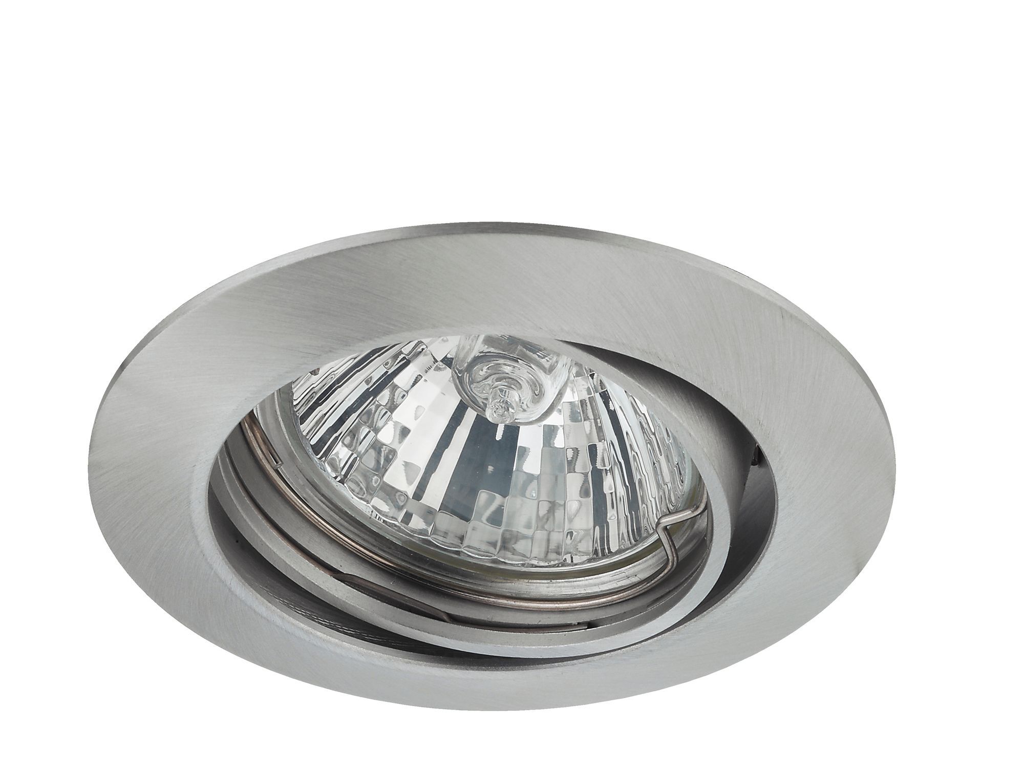 Aluminium effect Adjustable Halogen Downlight 35W IP23