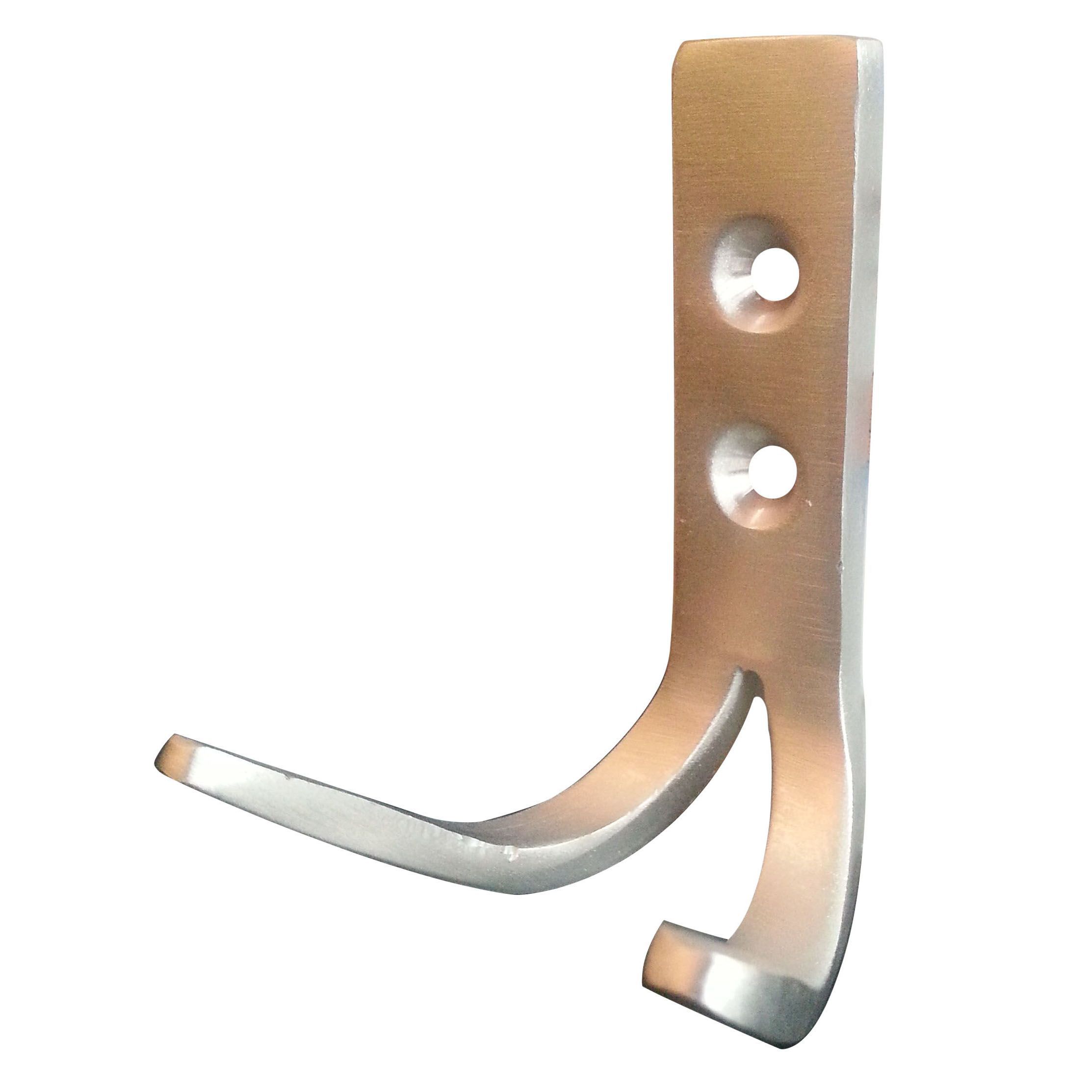 Aluminium Small Double Hook (H)51.5mm (W)61.5mm | DIY at B&Q