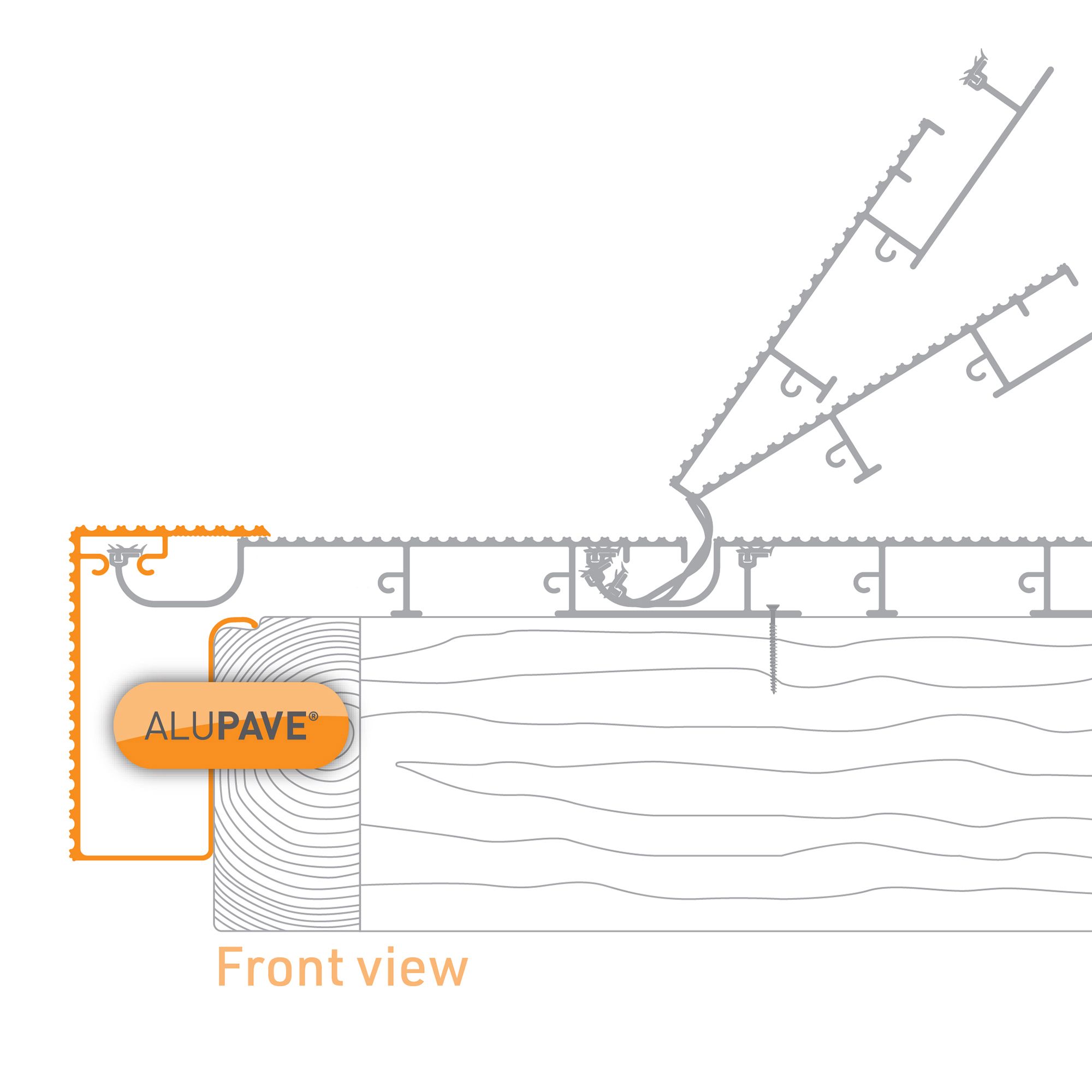 Alupave Mill Side trim, (L)6000mm