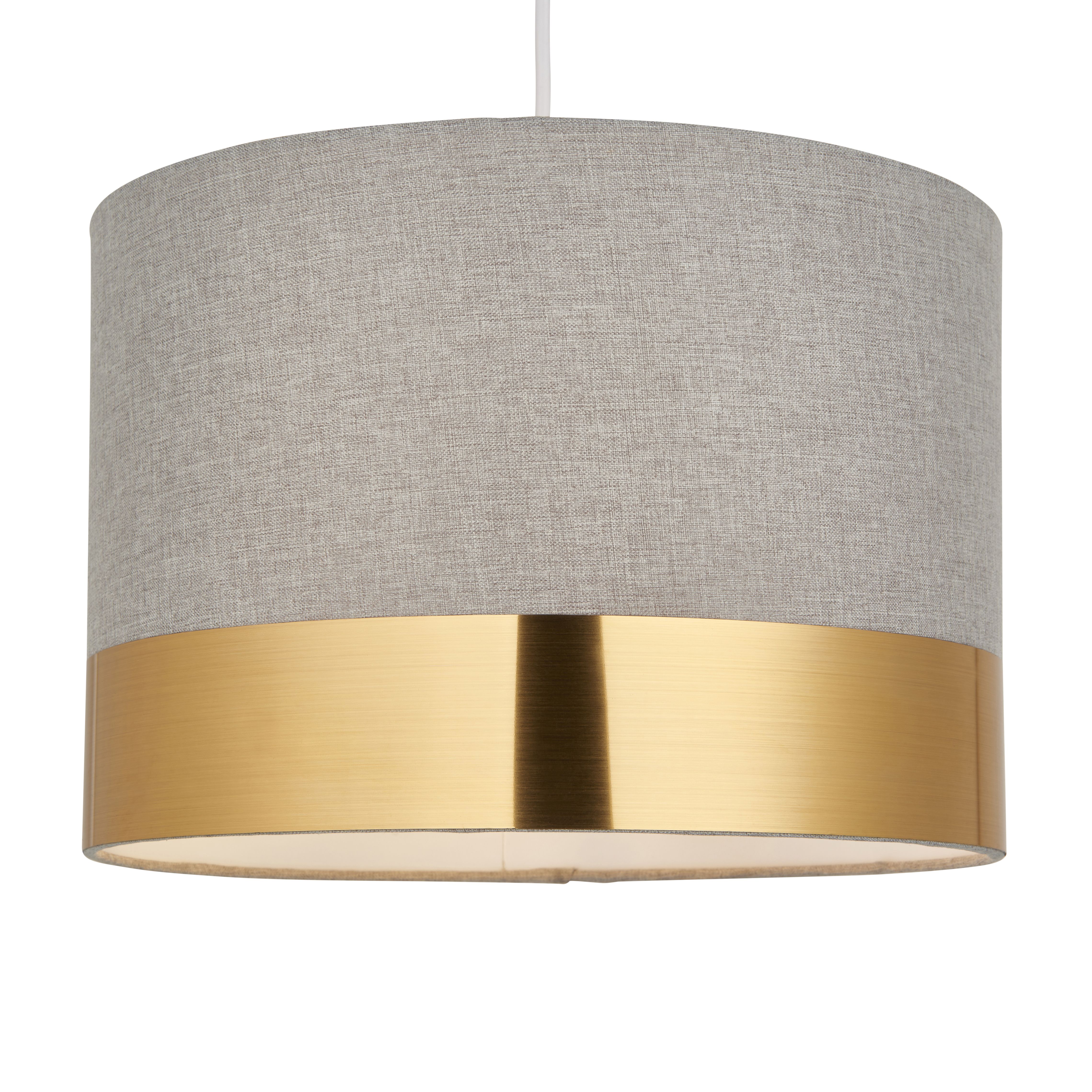 Amara Brushed Grey Cylinder Lamp shade (D)30cm