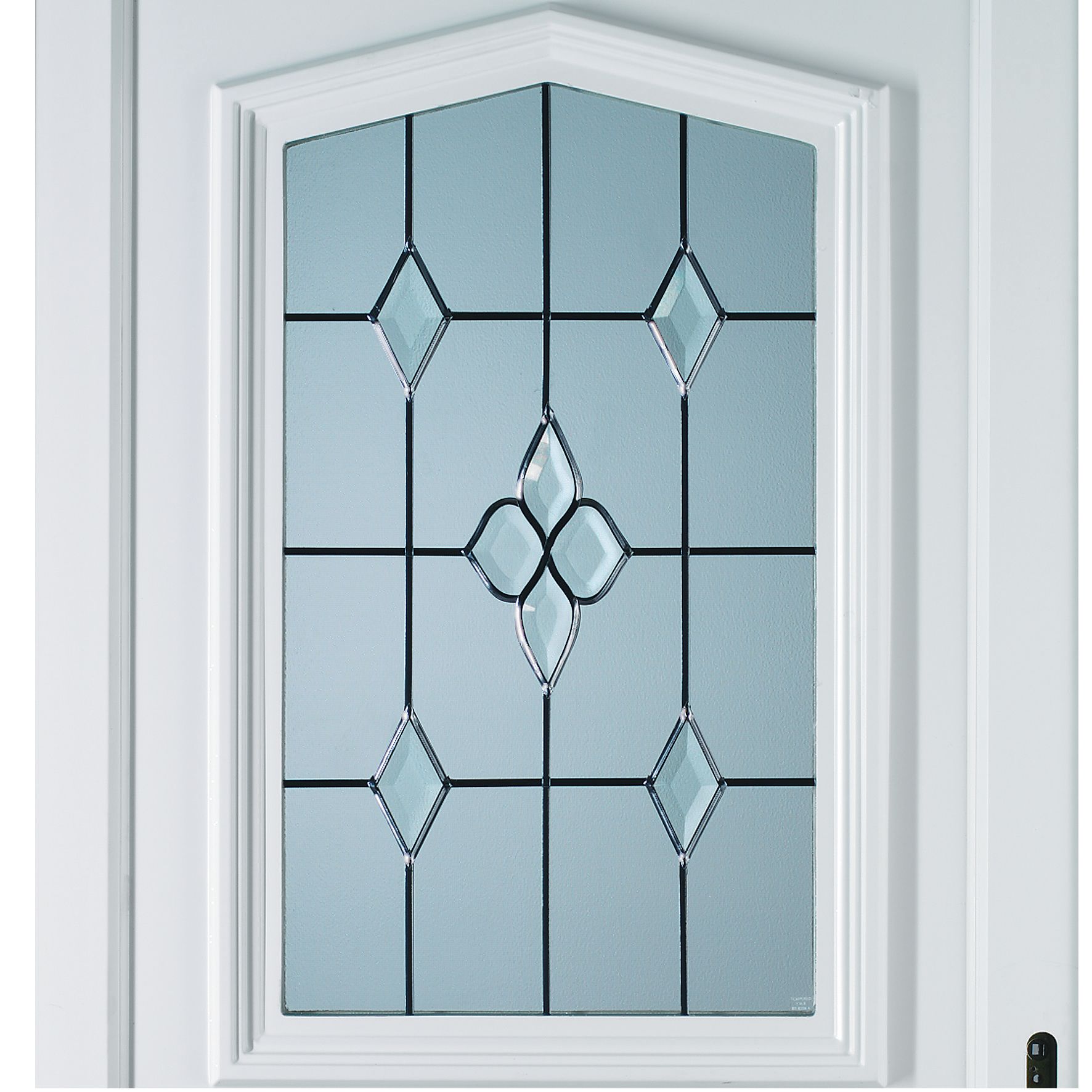 Amberley 2 panel White PVCu Glazed External Front door & frame LH, (H ...