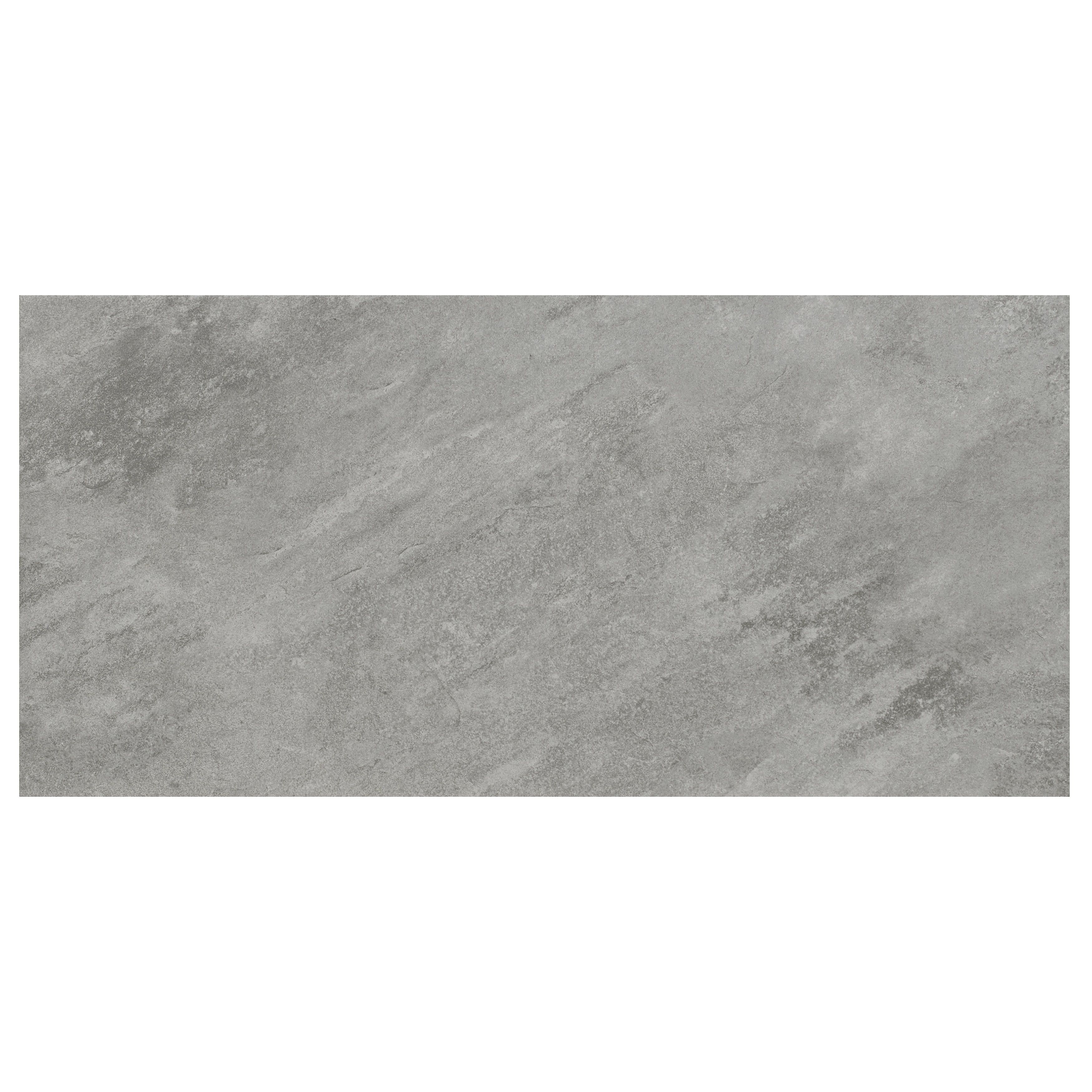 Andes Grey Matt Stone effect Porcelain Indoor Wall & floor Tile Sample