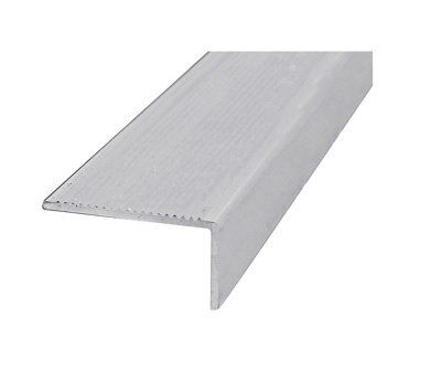 Anodised Aluminium Step edging, (L)2m (W)20mm (D)17.5mm | DIY at B&Q