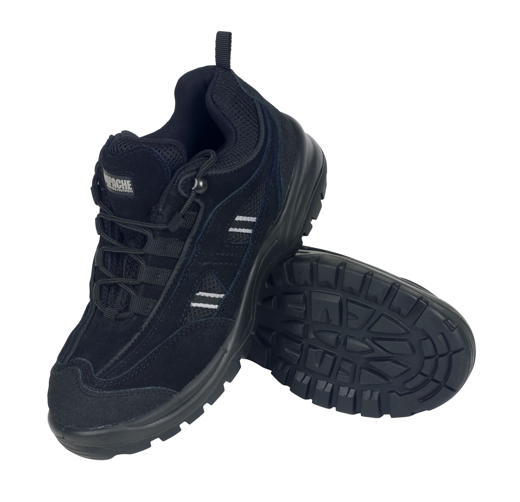 Apache Industrial Wear Black Safety trainers, Size 5 | DIY at B&Q