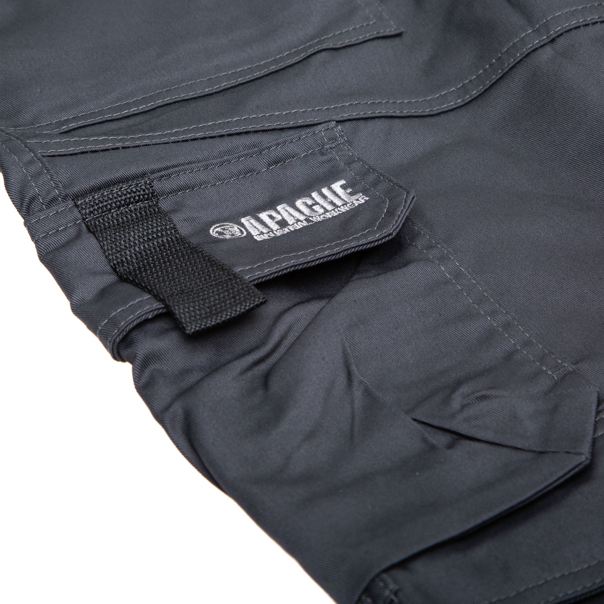 Apache Industrial Wear Grey & black Men's Holster pocket trousers, W34 ...