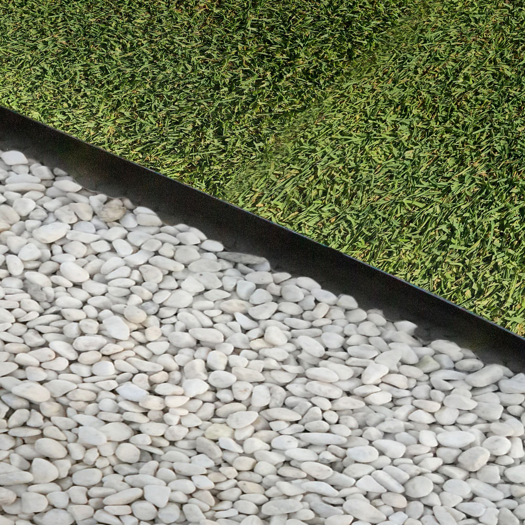 Apollo Gardening Black Steel Smooth Lawn edging (H)10.2cm (L)0.91m