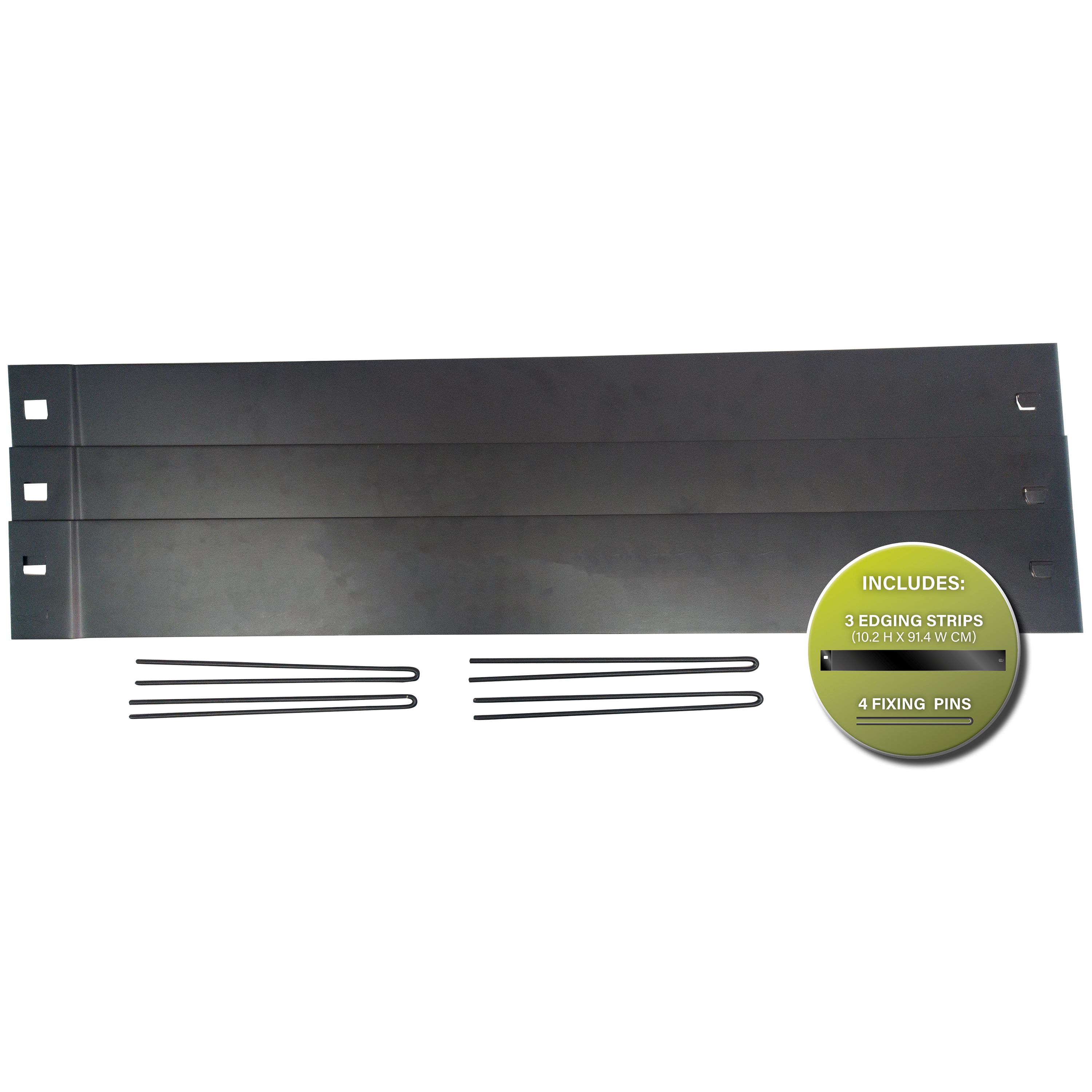 Apollo Gardening Black Steel Smooth Lawn edging (H)10.2cm (L)0.91m