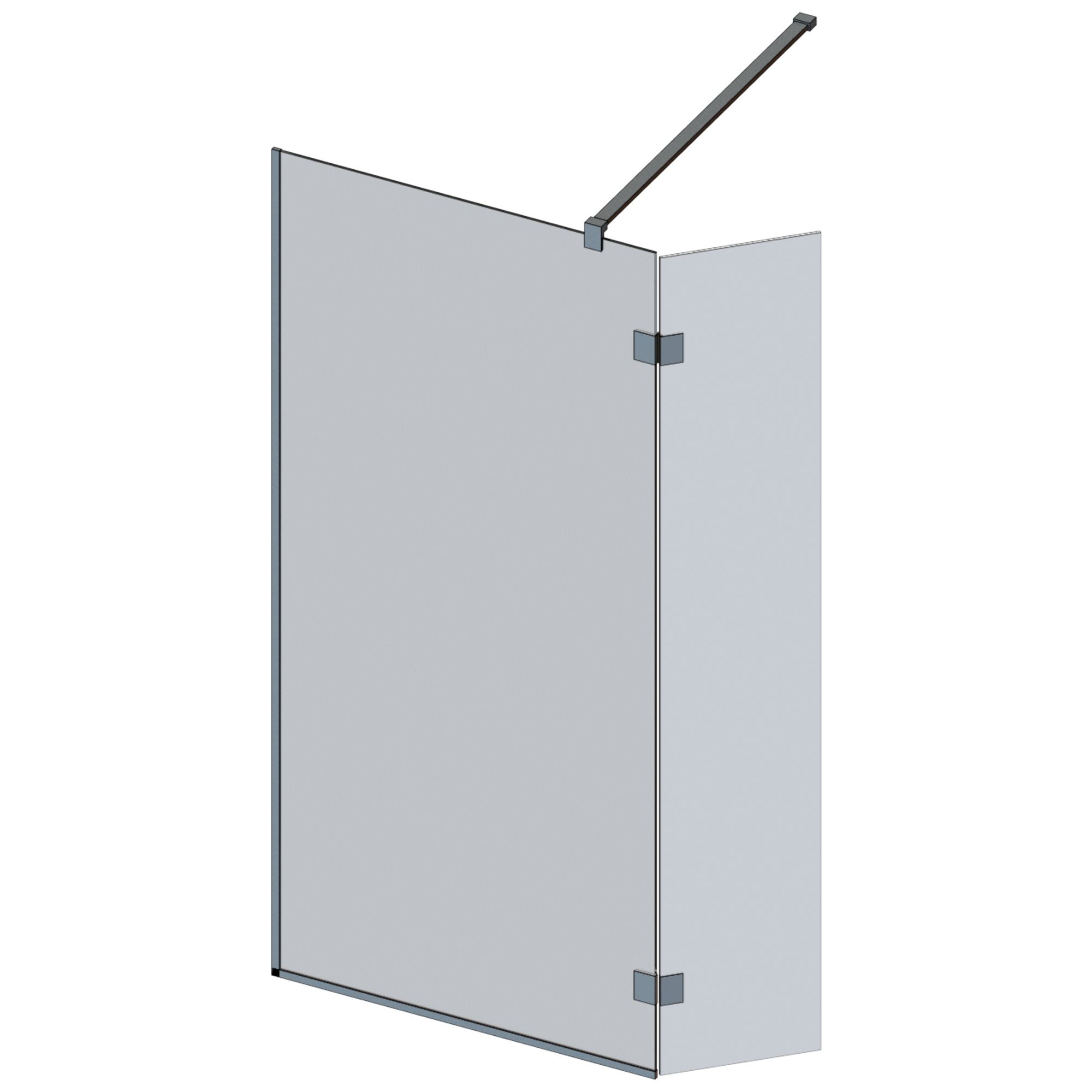 Aquadry Cassien Brushed Bronze Clear Plain Fixed Walk-in Front & pivot ...