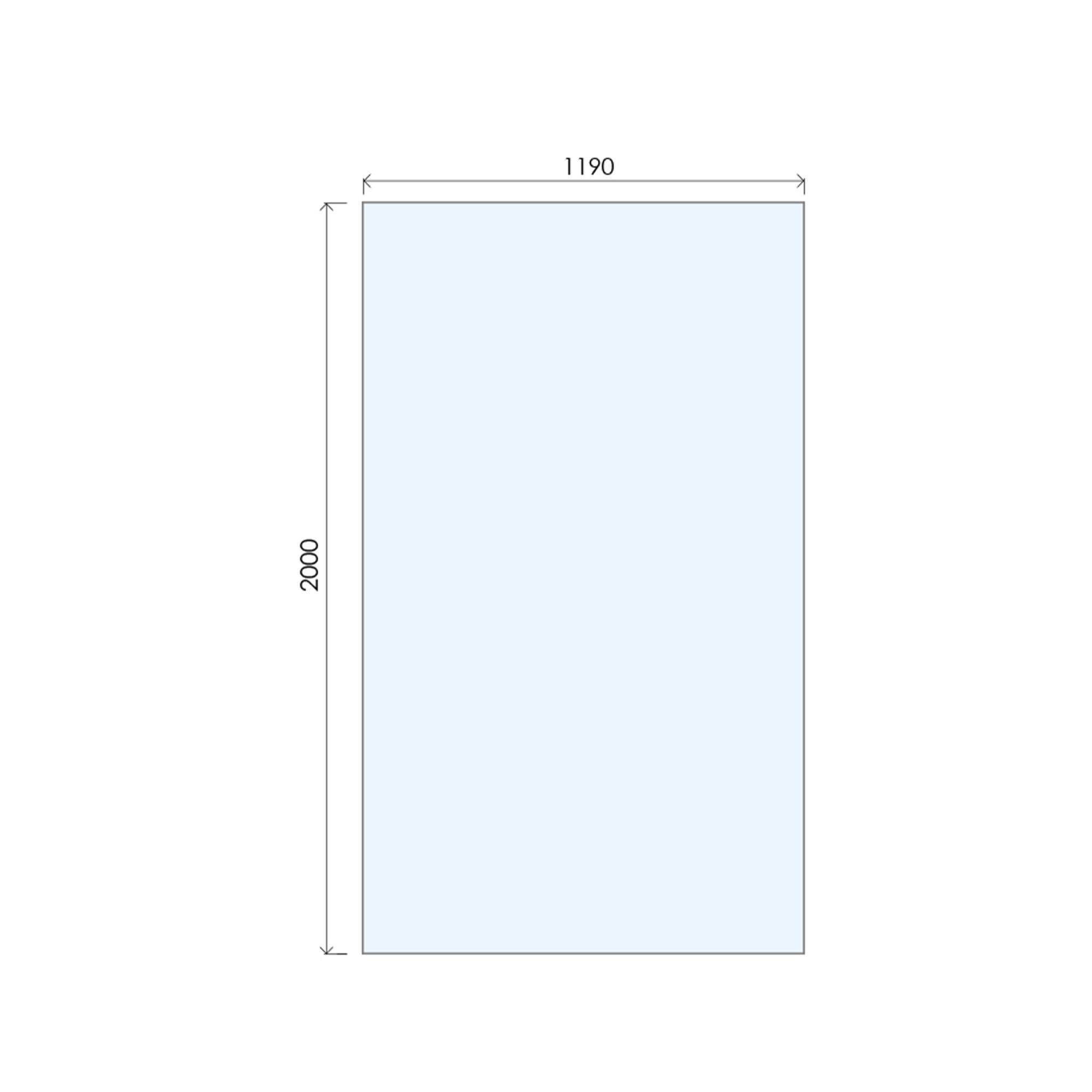 Aquadry Cassien Clear Rectangular Wet room glass screen kit (H)200cm (W ...