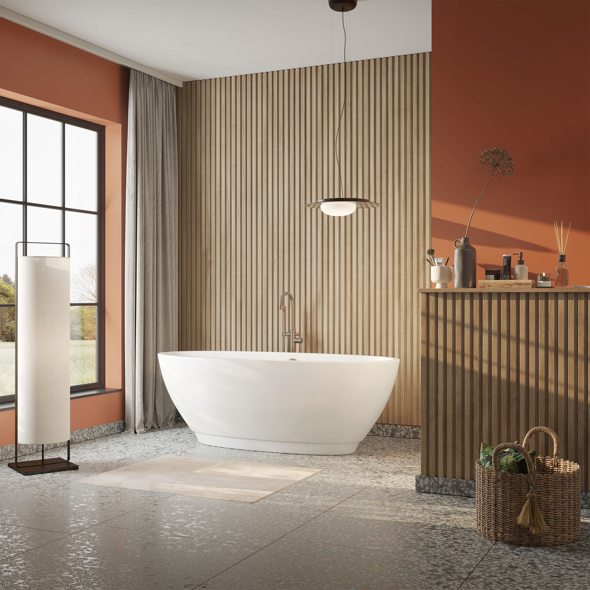 Aquadry Laminate Tongue & groove Bathroom Decorative panel (H)2400mm (W ...