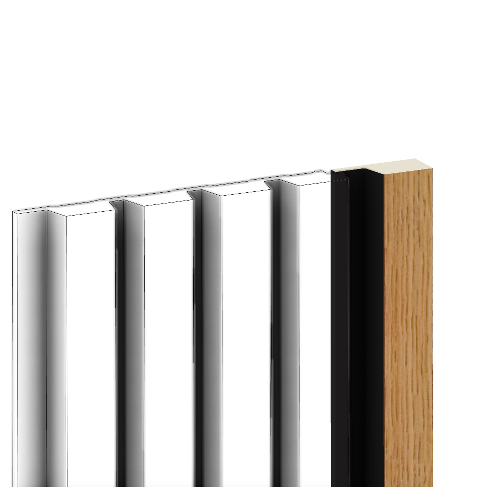 Aquadry Straight Tongued Panel profile (L)44mm (W)19mm - Matt black oak ...