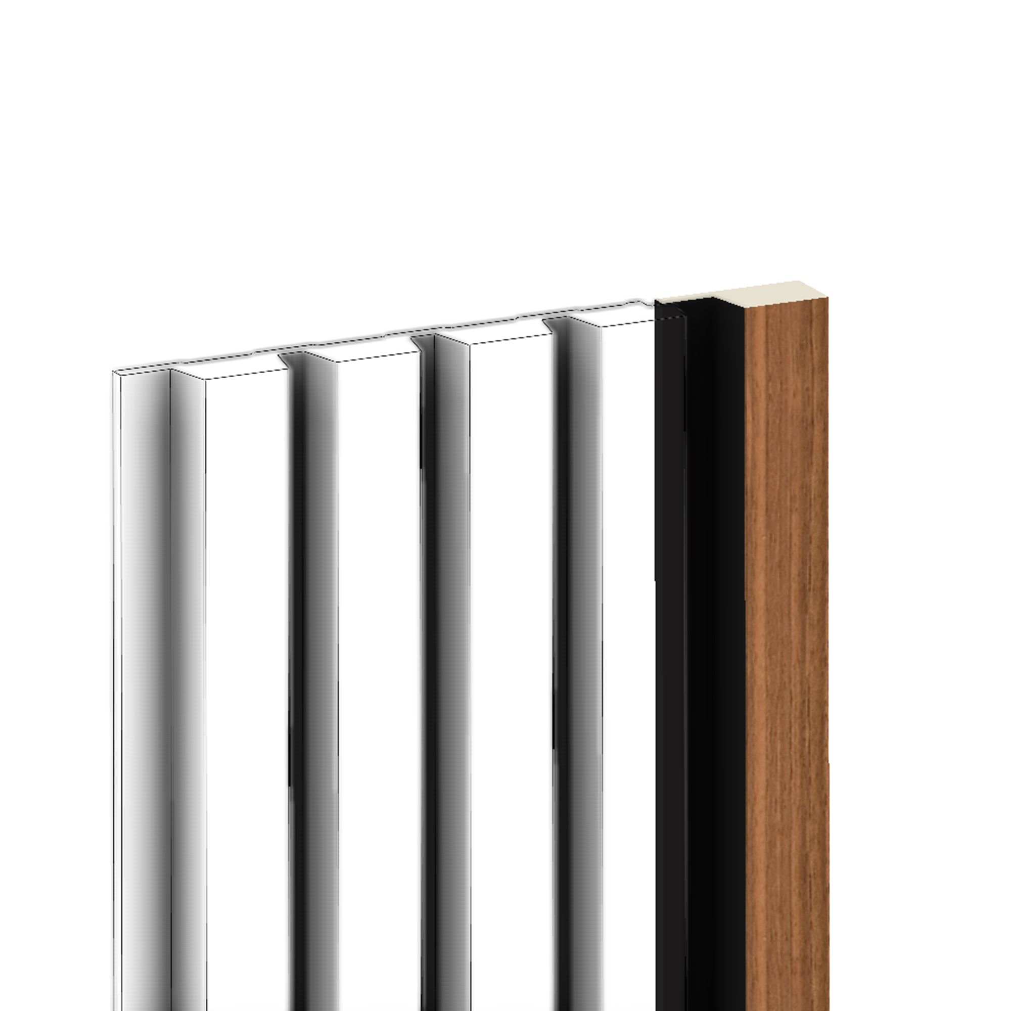 Aquadry Straight Tongued Panel profile (L)44mm (W)19mm - Matt black ...