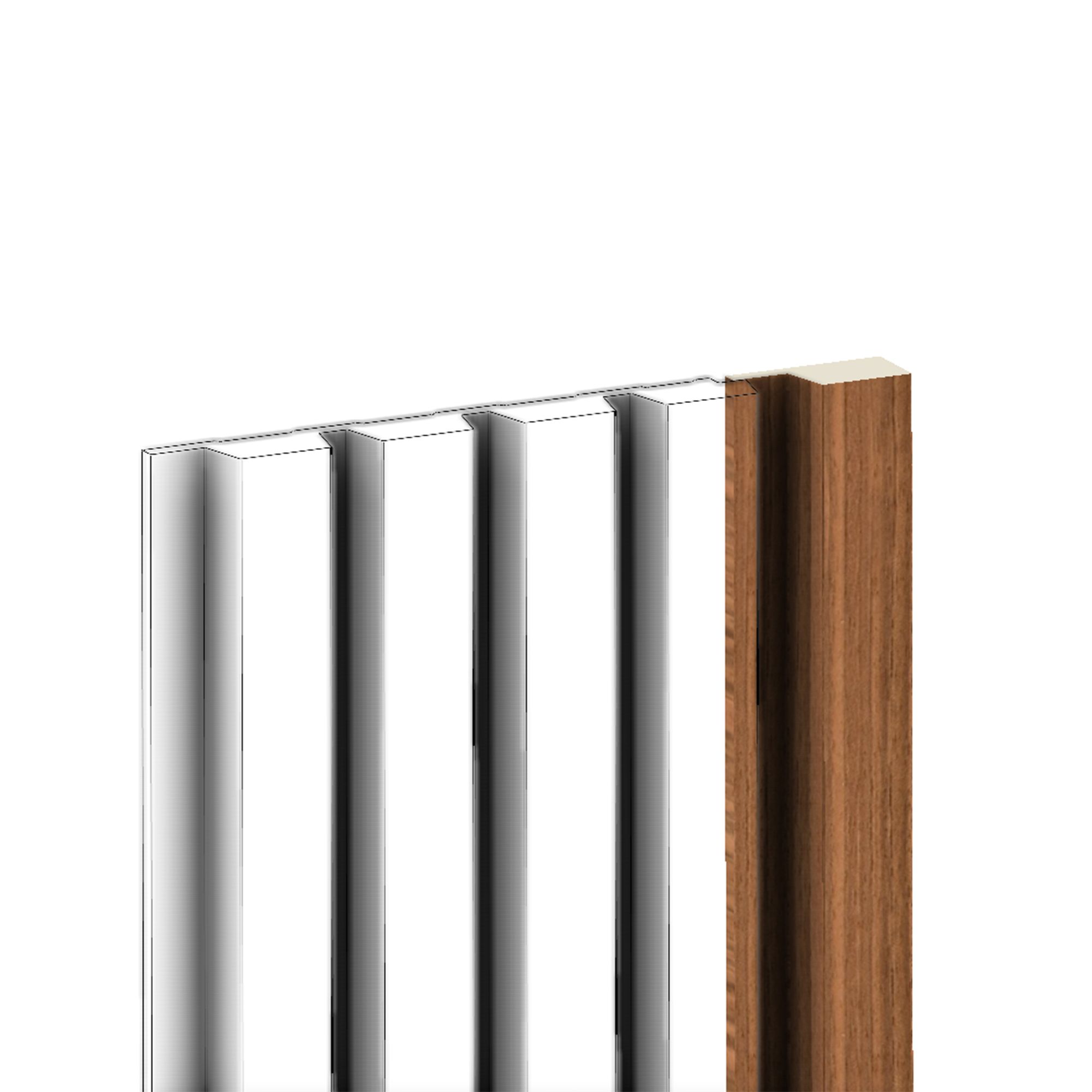 Aquadry Straight Tongued Panel profile (L)44mm (W)19mm - Matt walnut effect