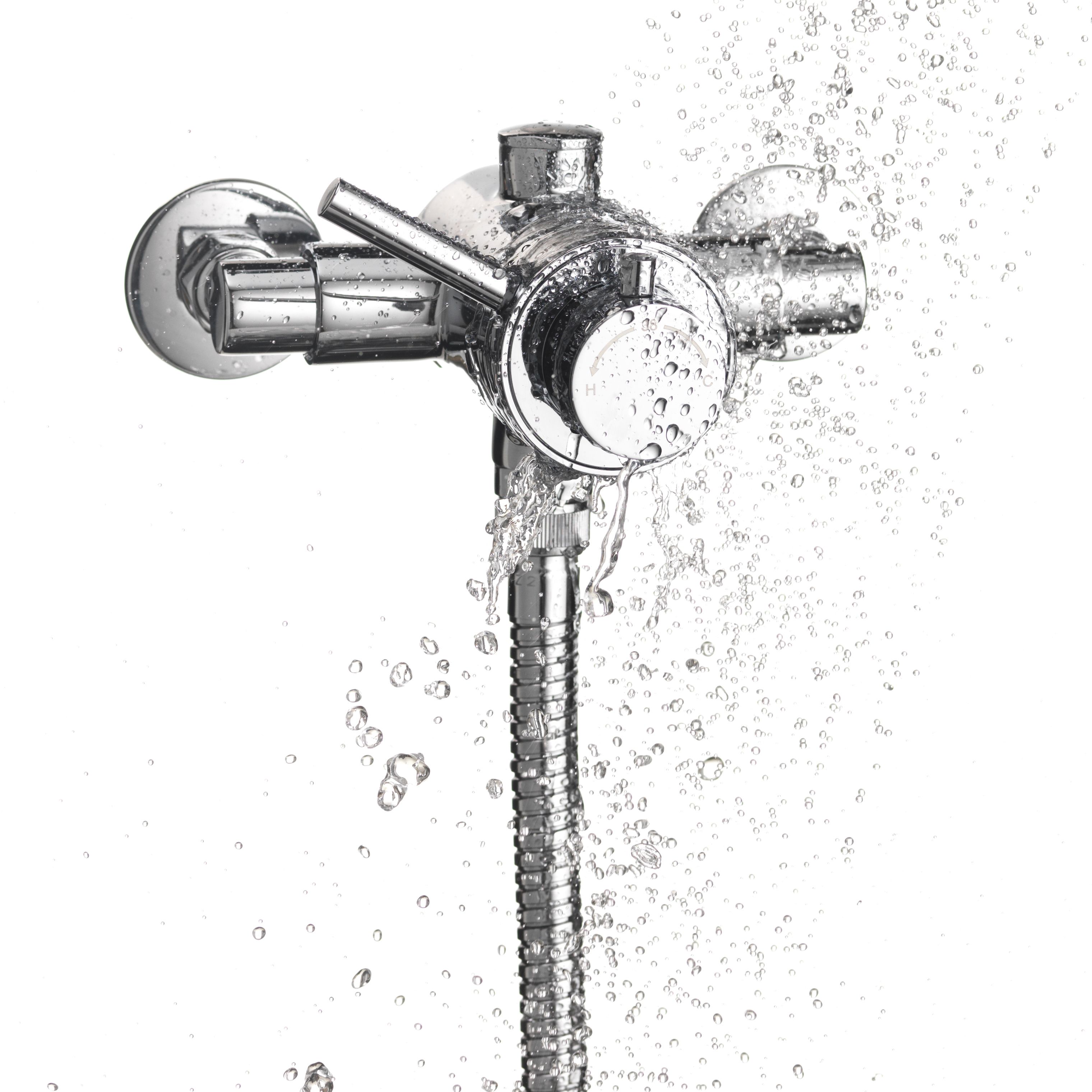 Aqualisa Sierra Chrome effect Rear fed Manual Mixer Shower with exposed ...