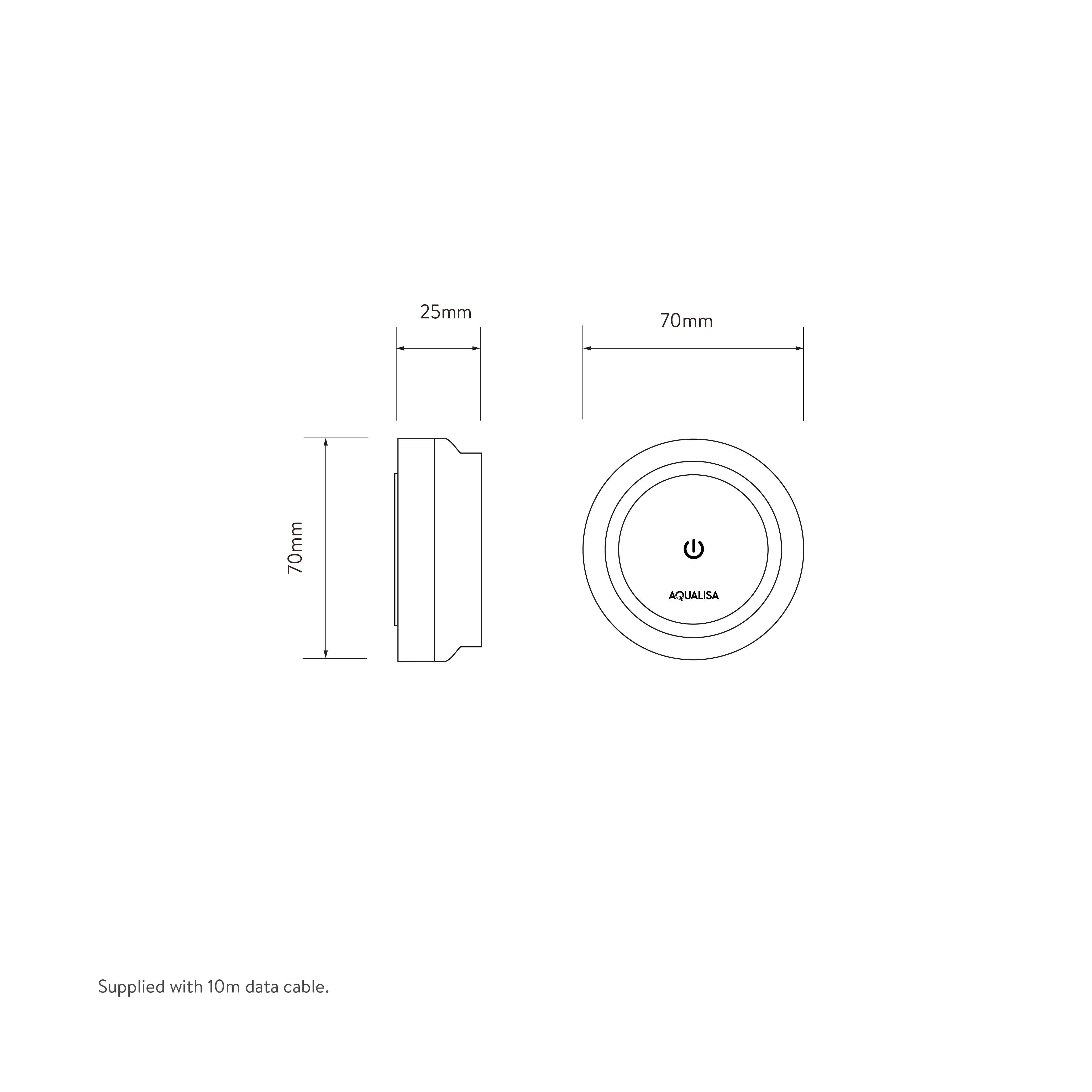 Aqualisa Smart Link Chrome effect 1 Outlet Shower remote control