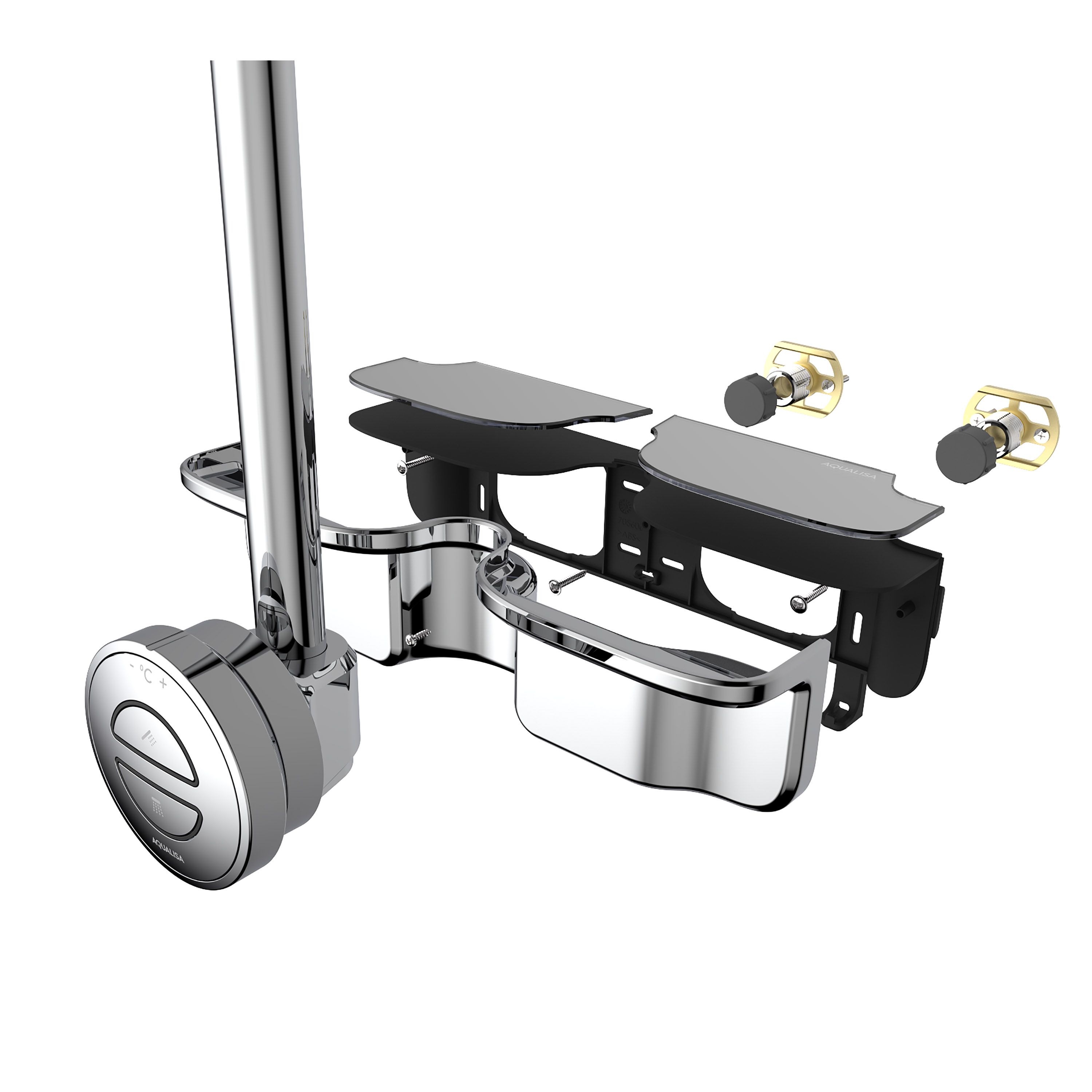 Aqualisa Smart Link Retrofit Chrome effect Ceiling fed Low pressure ...