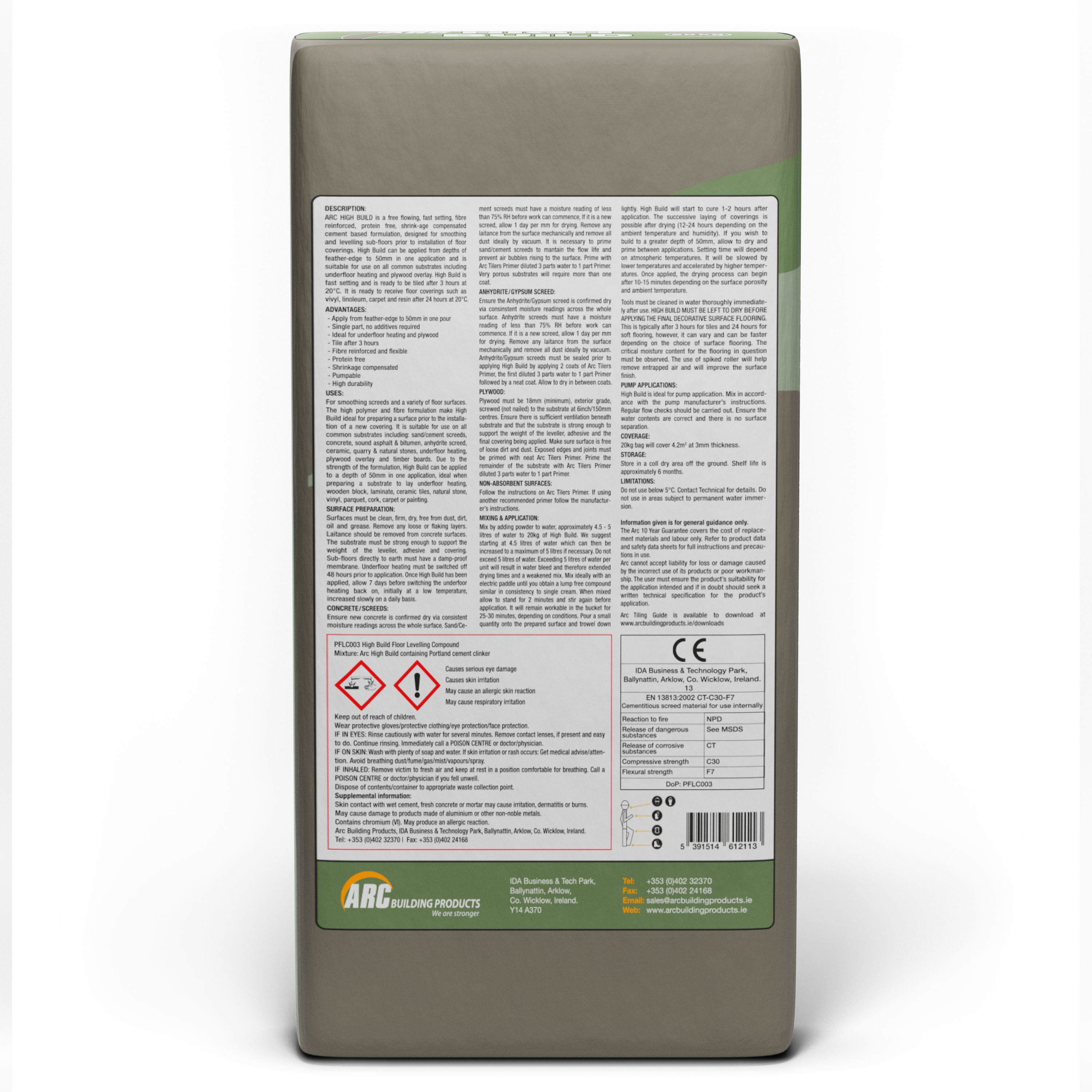 Arc High build Floor levelling compound, 20kg Bag