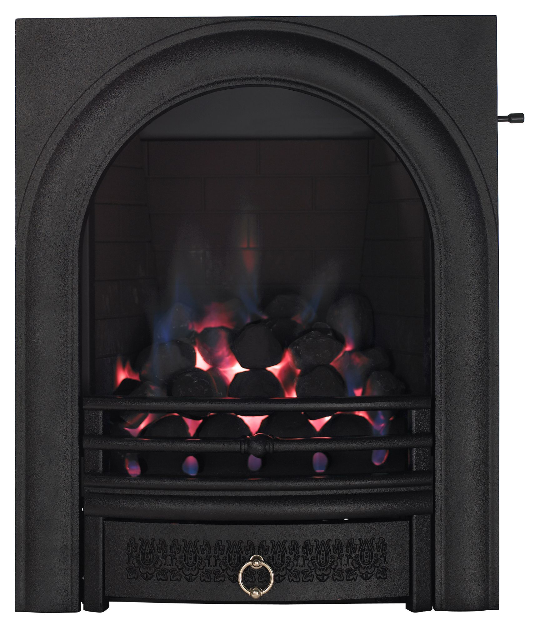 Arch Black Slide control Gas Fire | DIY at B&Q