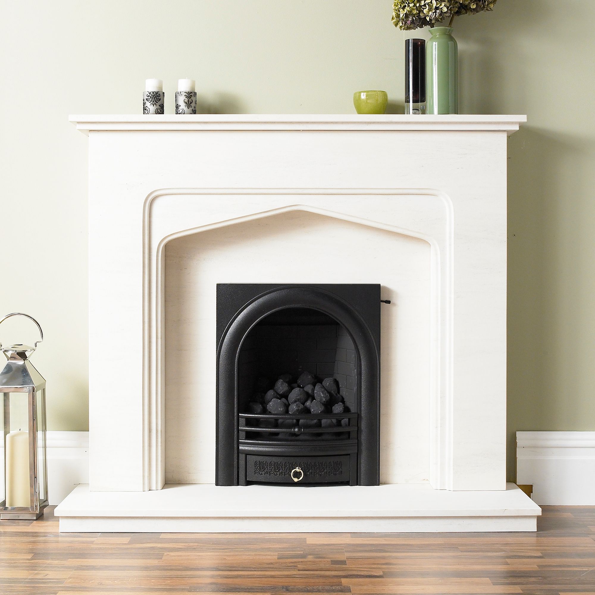 Arch Black Slide control Gas Fire | DIY at B&Q