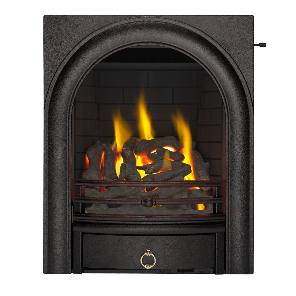 Arch Black Slide control Gas Fire | DIY at B&Q