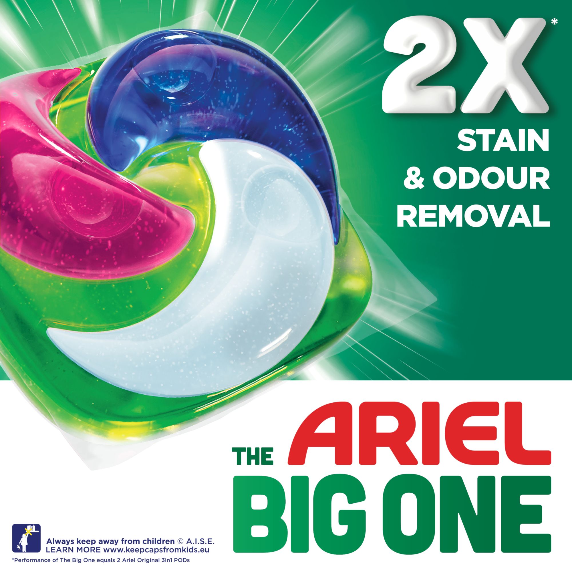 Ariel The Big One Colour Washing capsules, 1.35kg, 35W