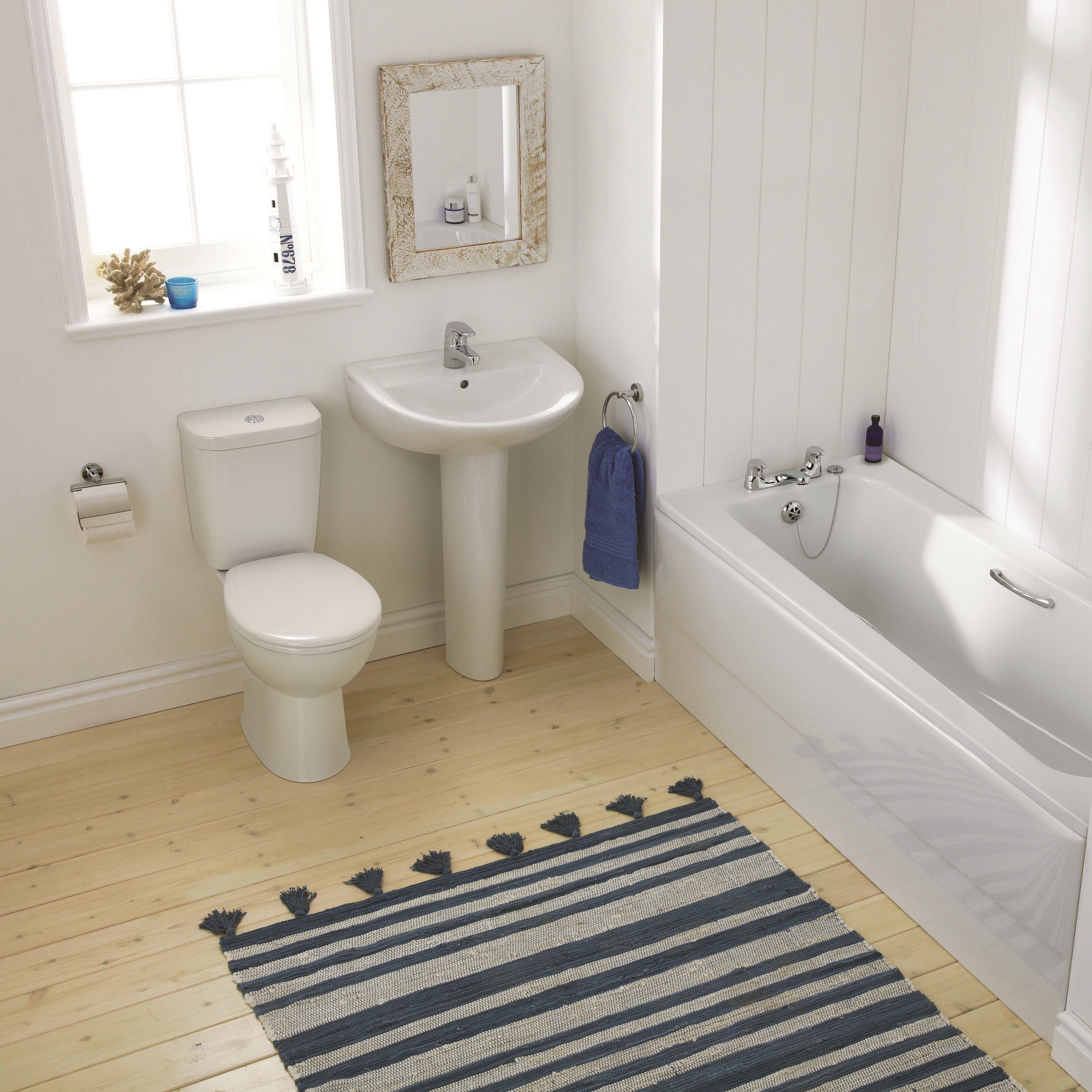 Armitage Shanks Sandringham 21 Smooth White Close-coupled Toilet set ...