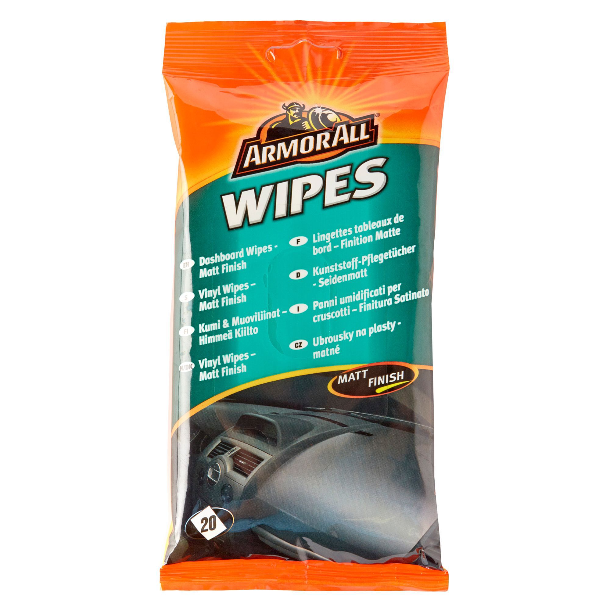 Armor All Unscented Dashboard wipe, Pack of 20
