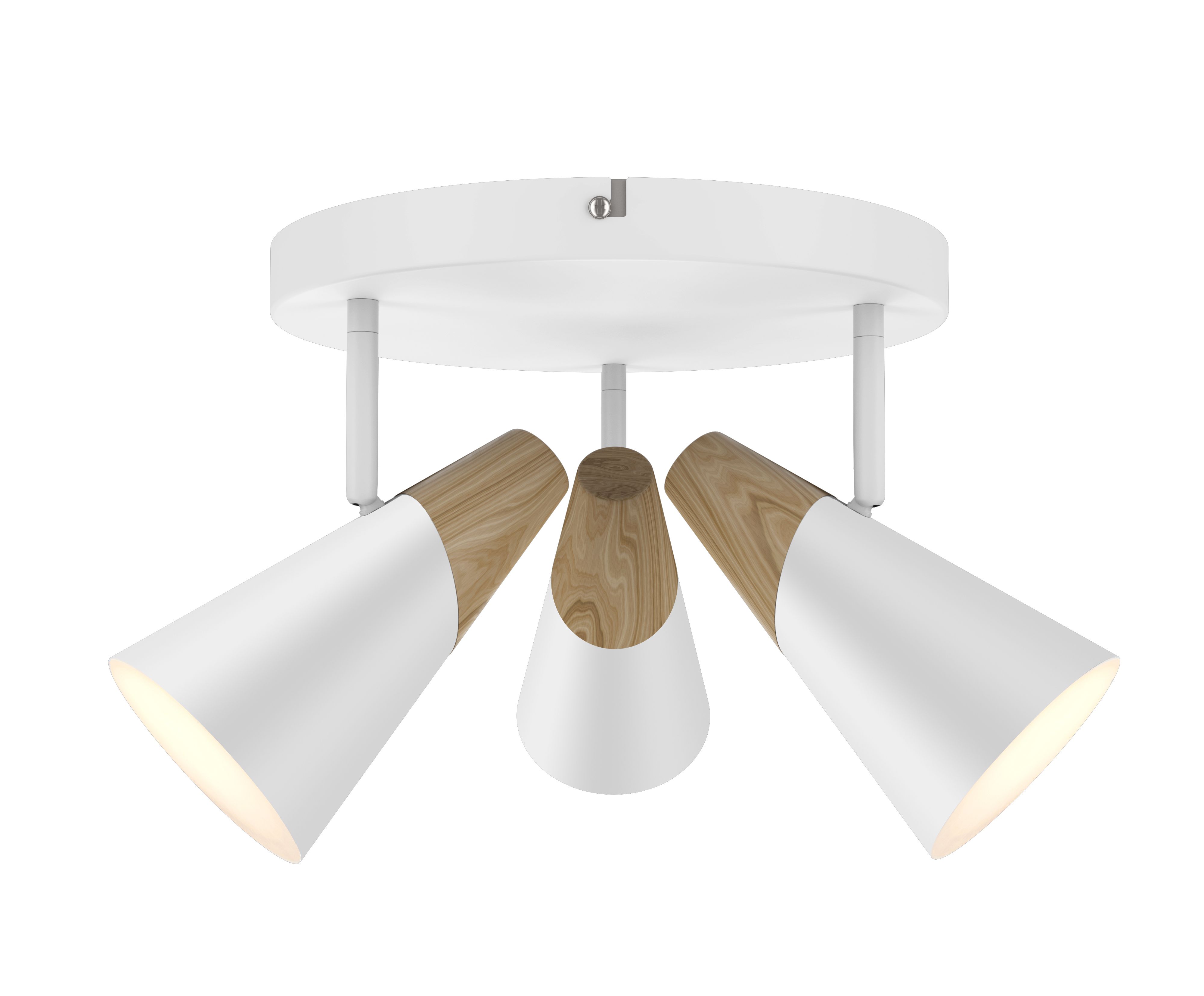 Arraqis Plate Matt White 3 Light Spotlight at B&Q