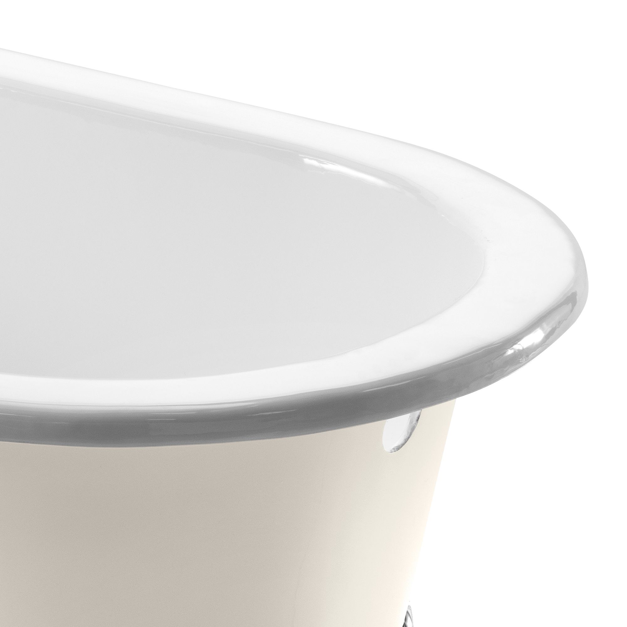 Arroll Bordeaux Gloss White Slipper Single ended Bath (L)170cm (W)78cm