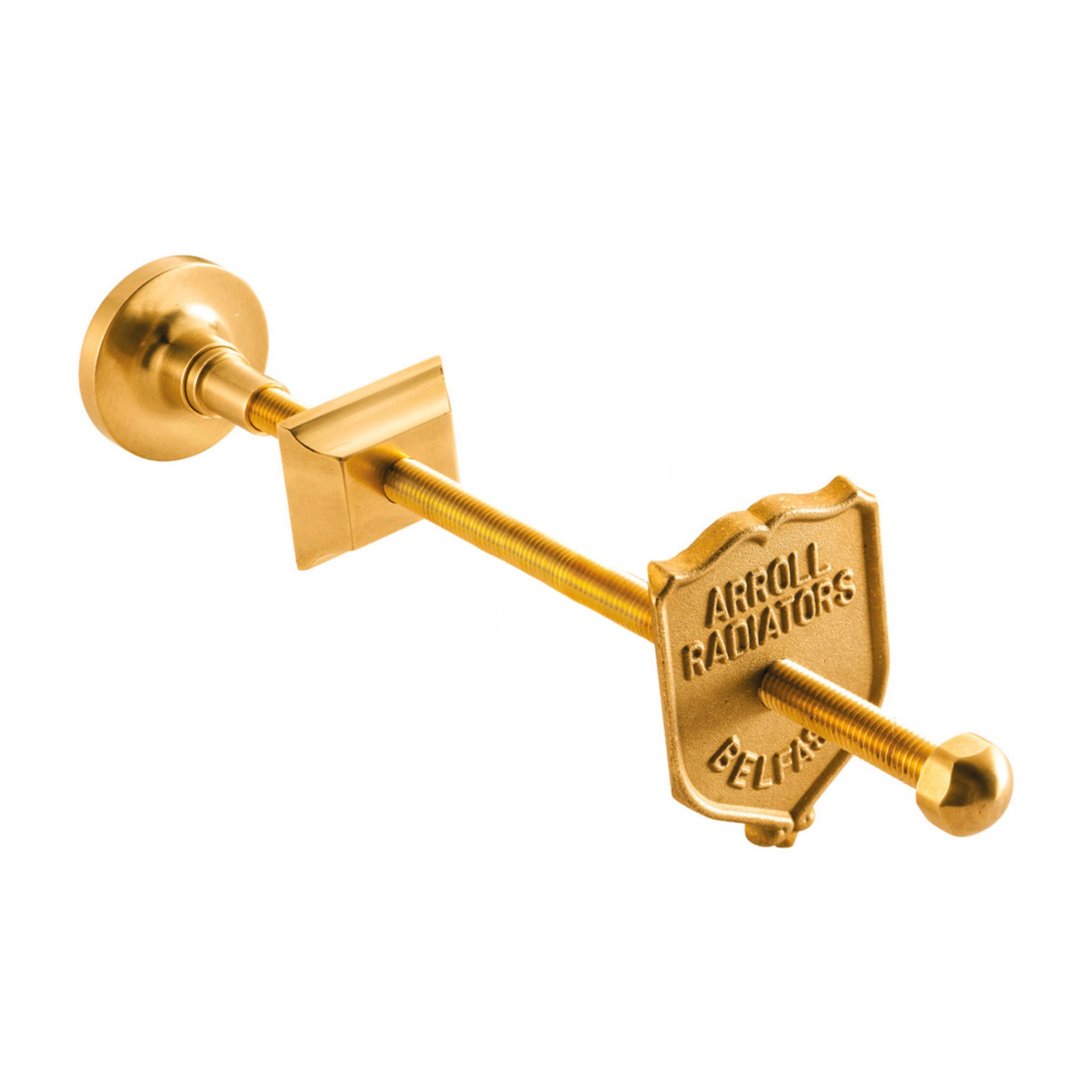 Arroll Brass effect Gold Brass Radiator wall stay (W)50mm | DIY at B&Q